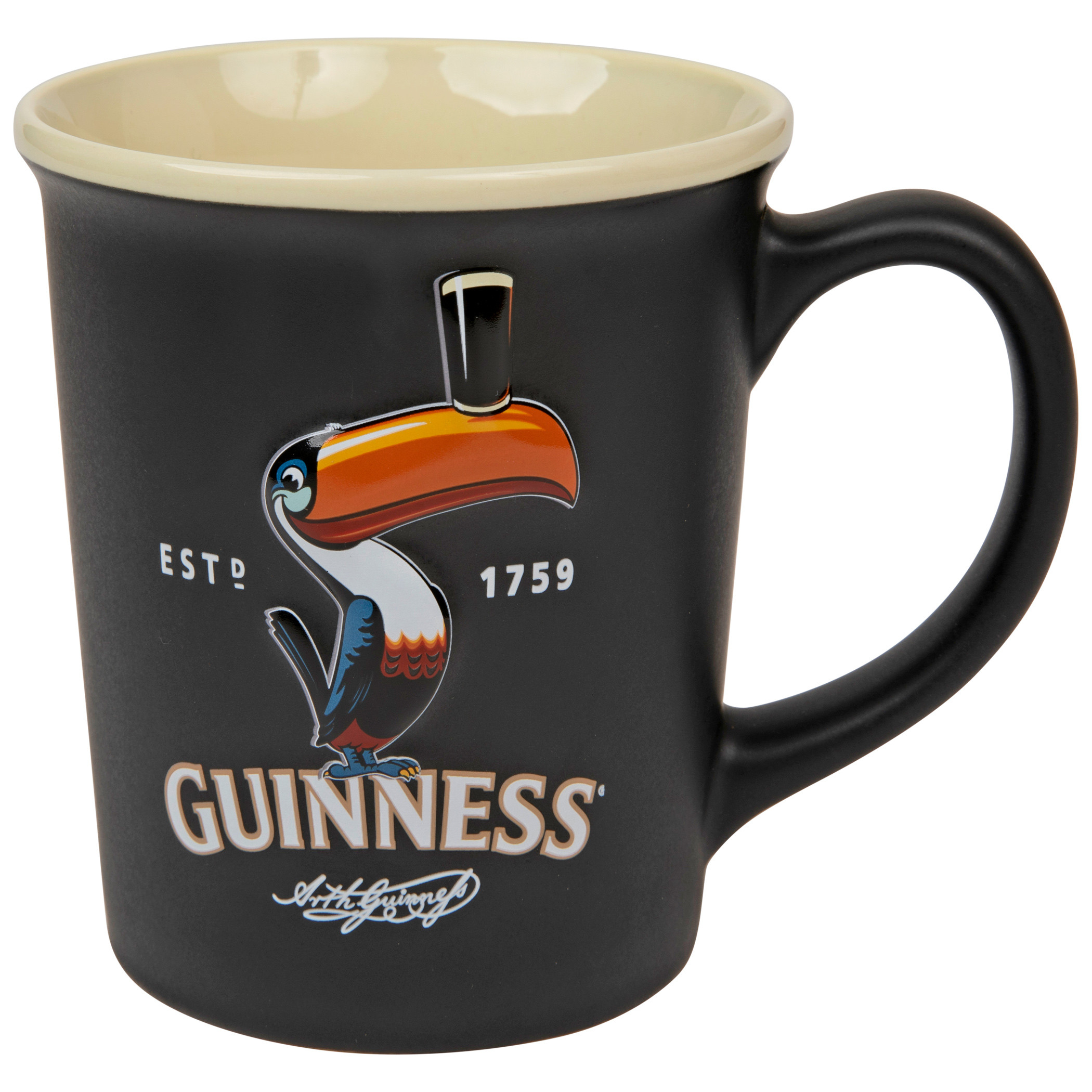 Guinness Black Embossed Toucan Mug | Brew-Shirts.com