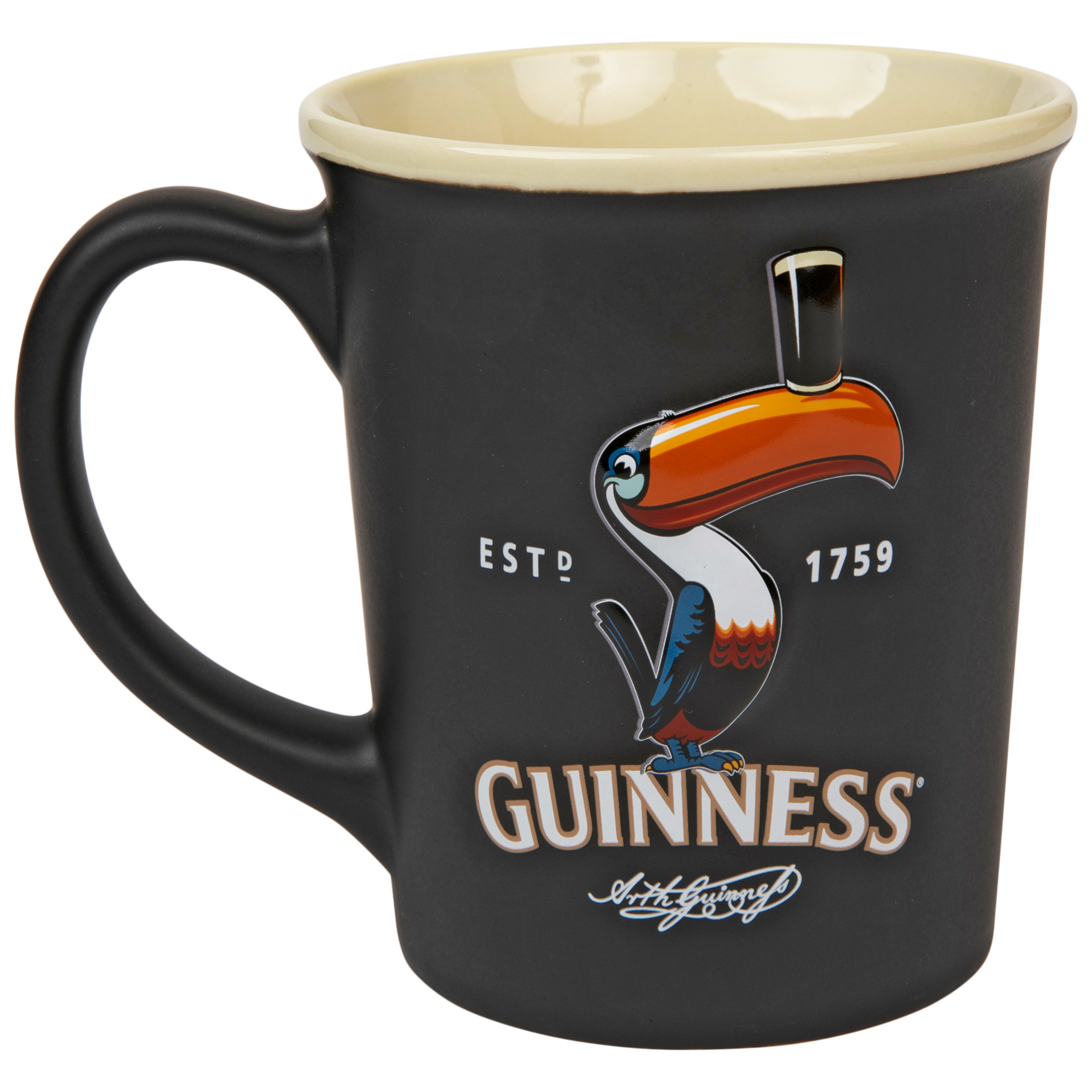 Guinness Black Embossed Toucan Mug | Brew-Shirts.com