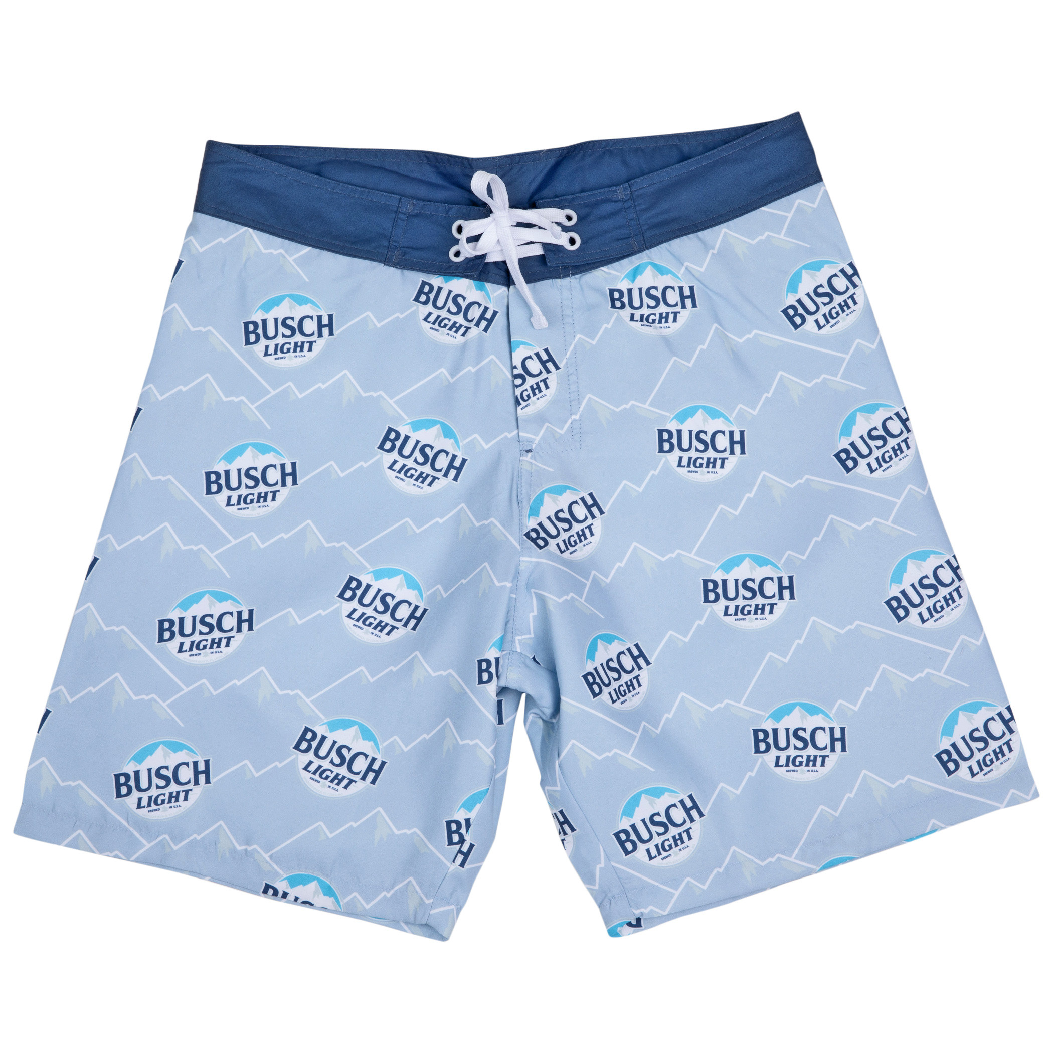Busch Light Logo & Mountain Range All Over Print Board Shorts | Brew ...