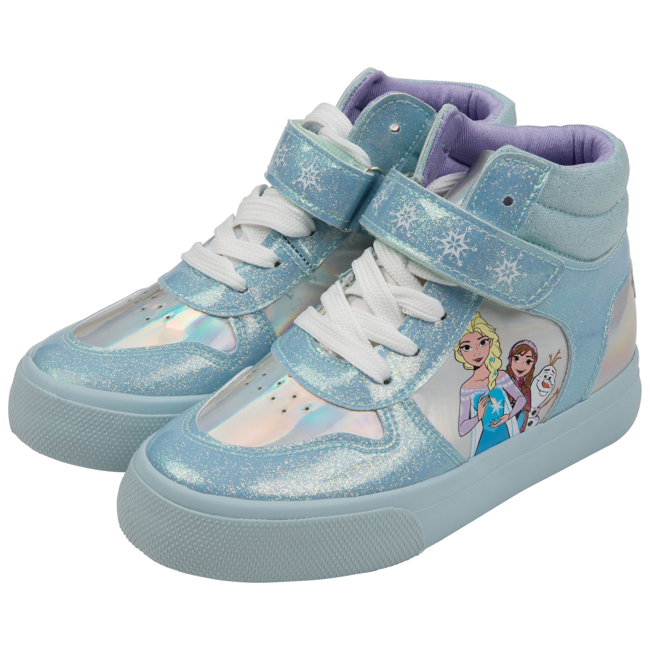 Frozen Anna and Elsa Girl's High-Top Shoes Blue | eBay