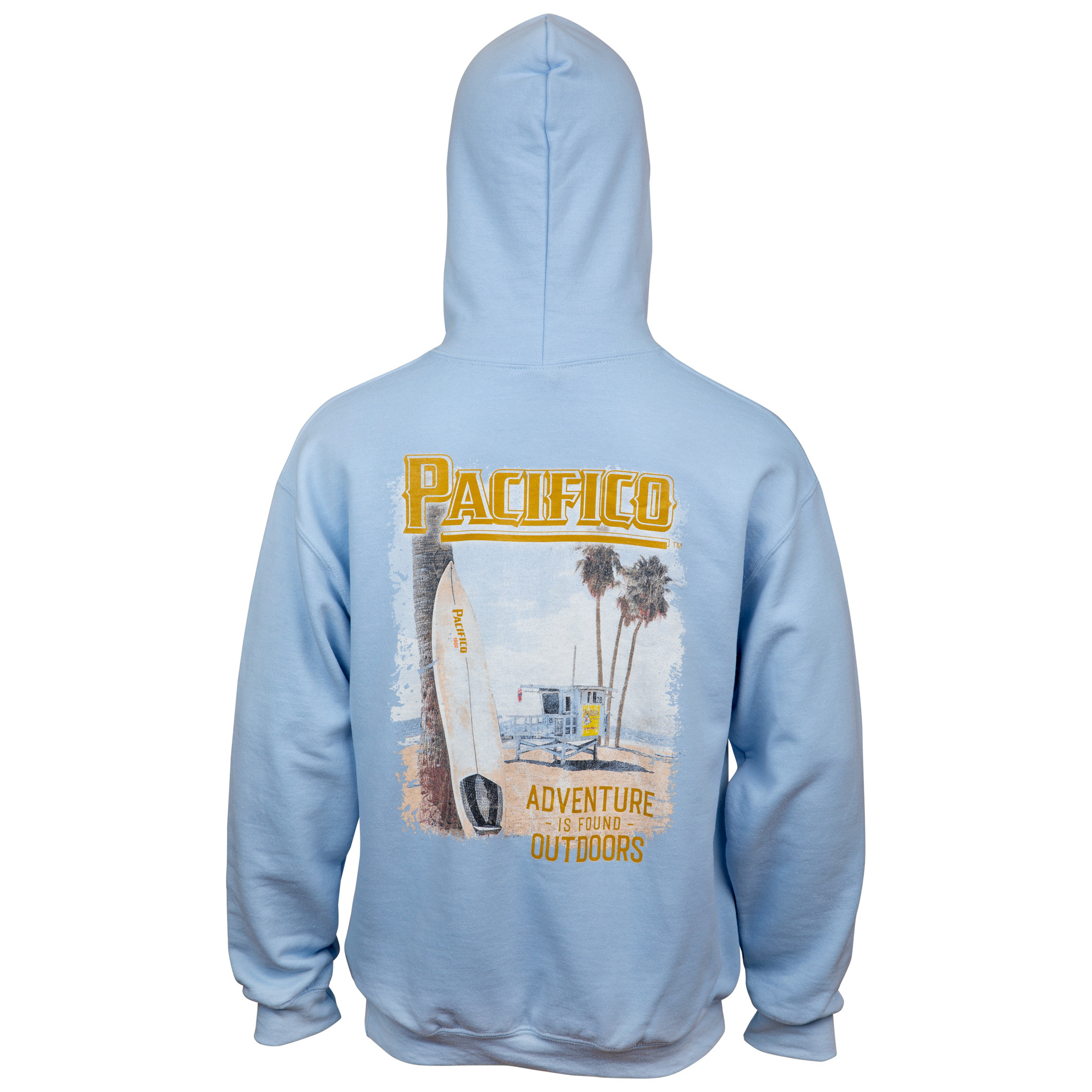 Pacifico Adventure Is Out There Beach Front and Back Print Hoodie ...