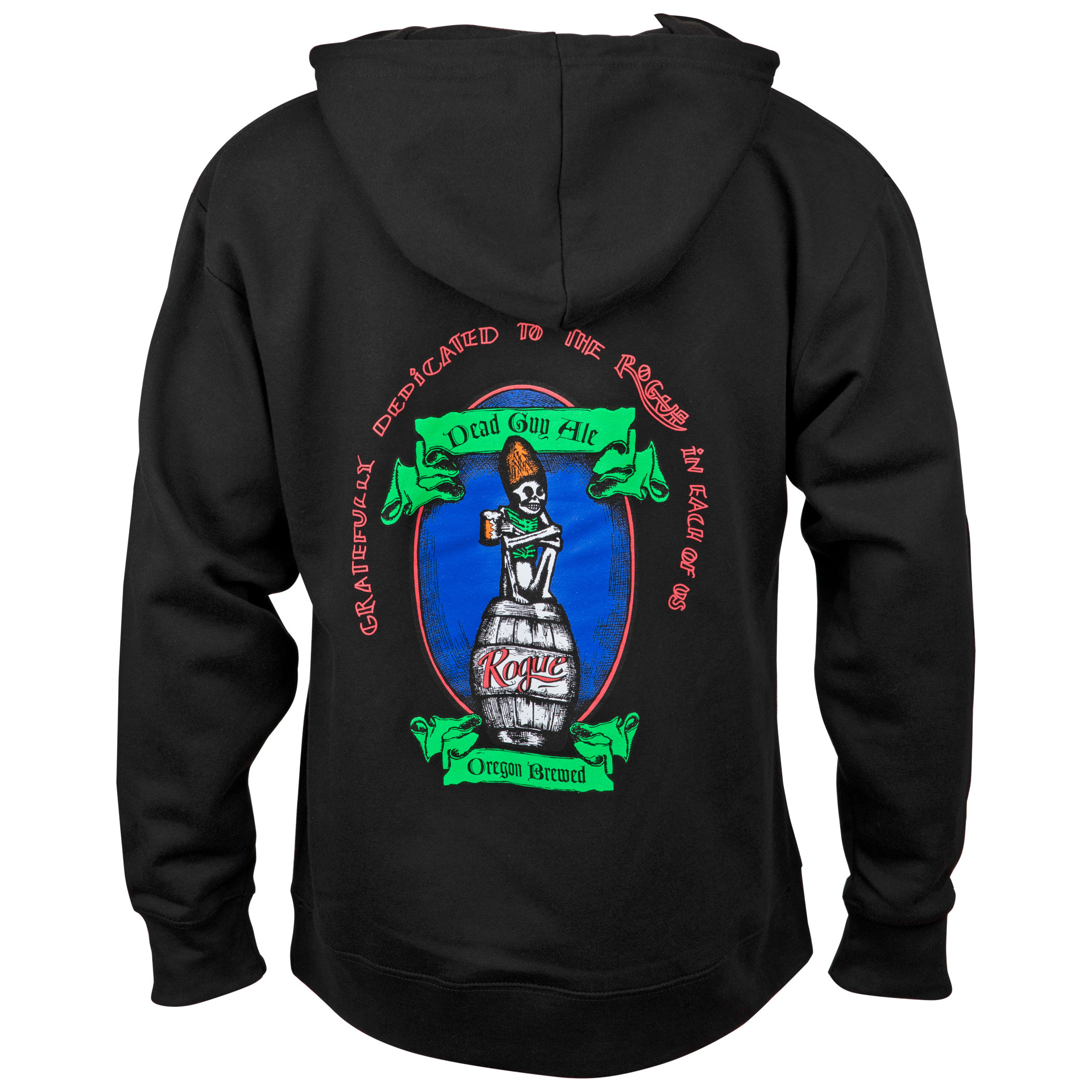 Dead Guy Full Color Logo Front and Back Print Hoodie | Brew-Shirts.com