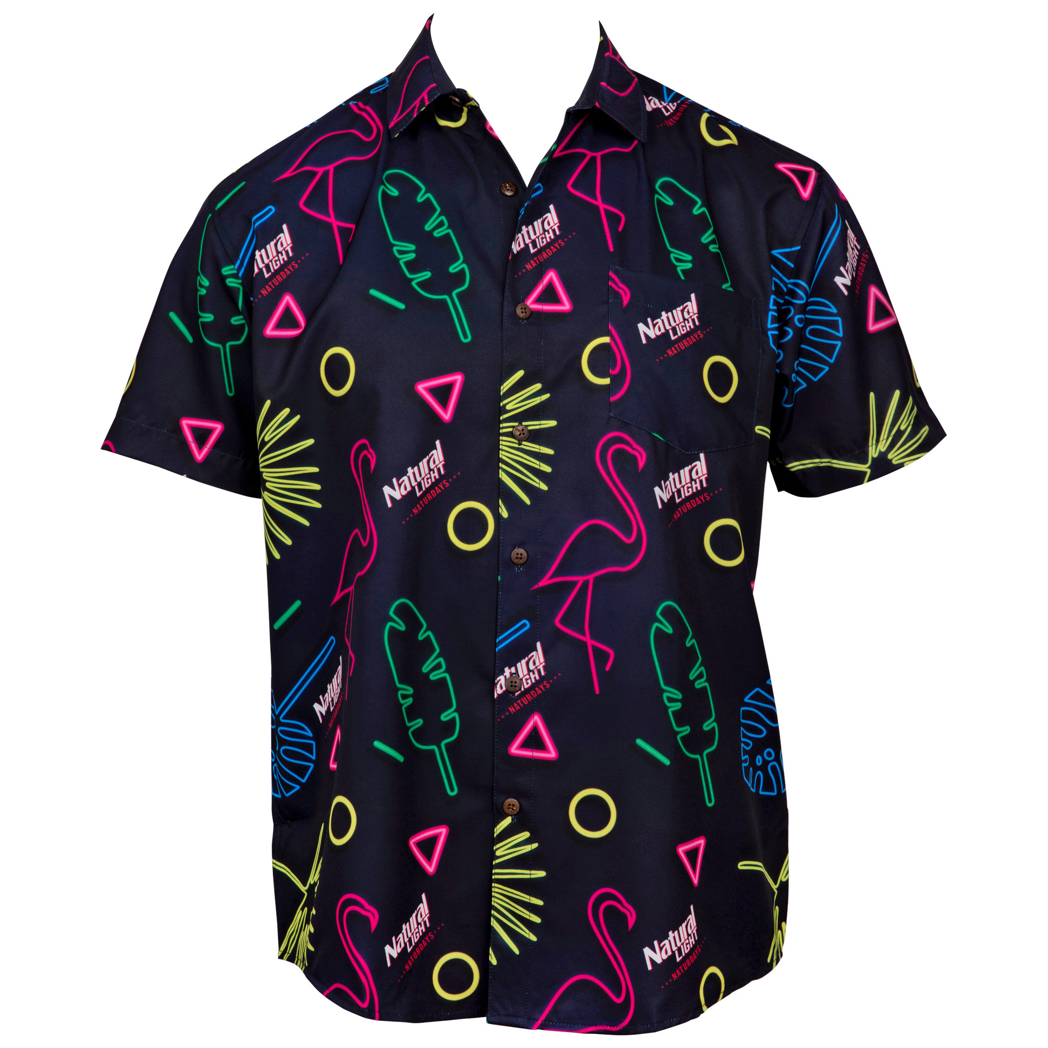 Natural Light Naturdays Retro Tropical Bros. Hawaiian Shirt | Brew ...