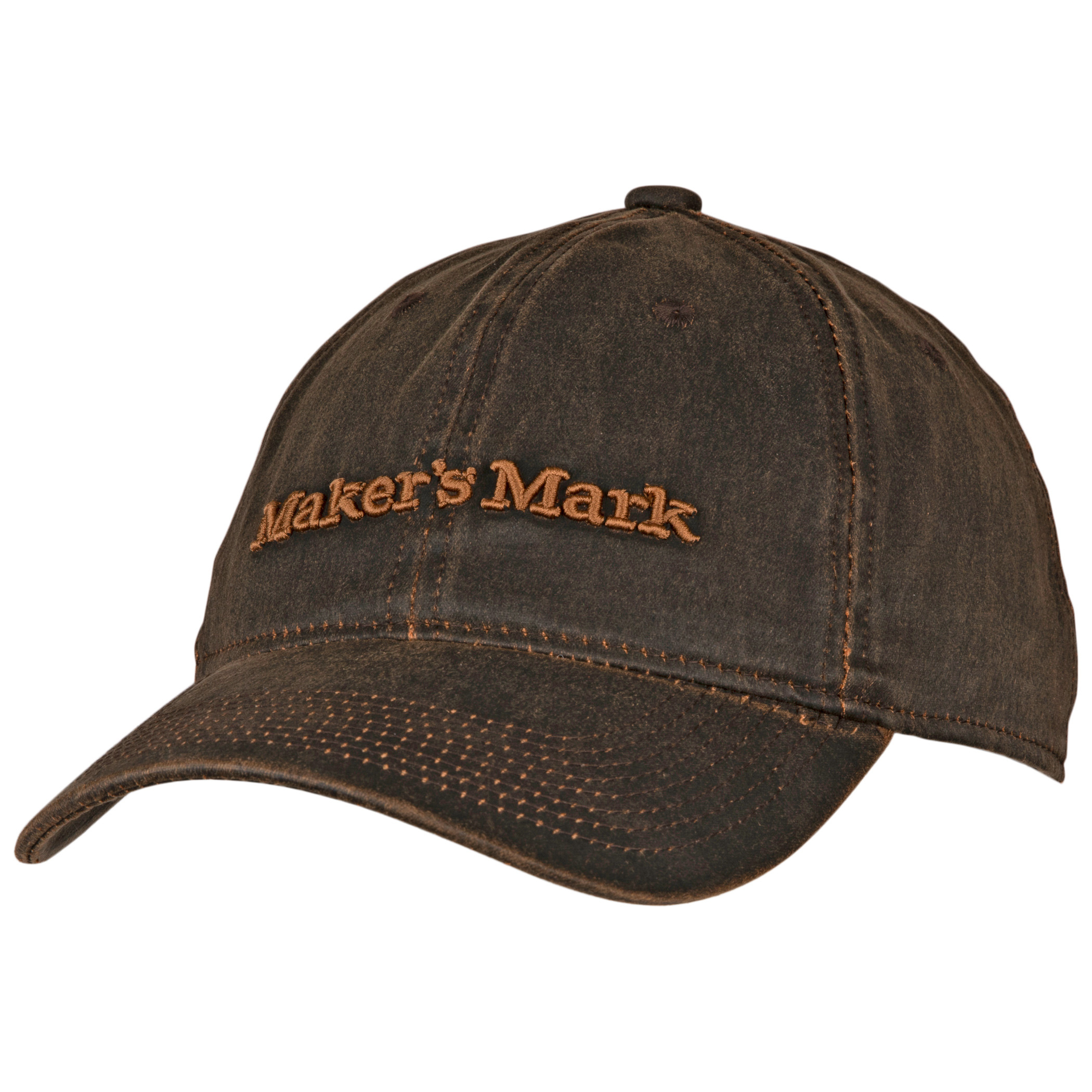 Maker's Mark Whiskey Label Oil Cloth Round Brim Adjustable Hat | Brew ...