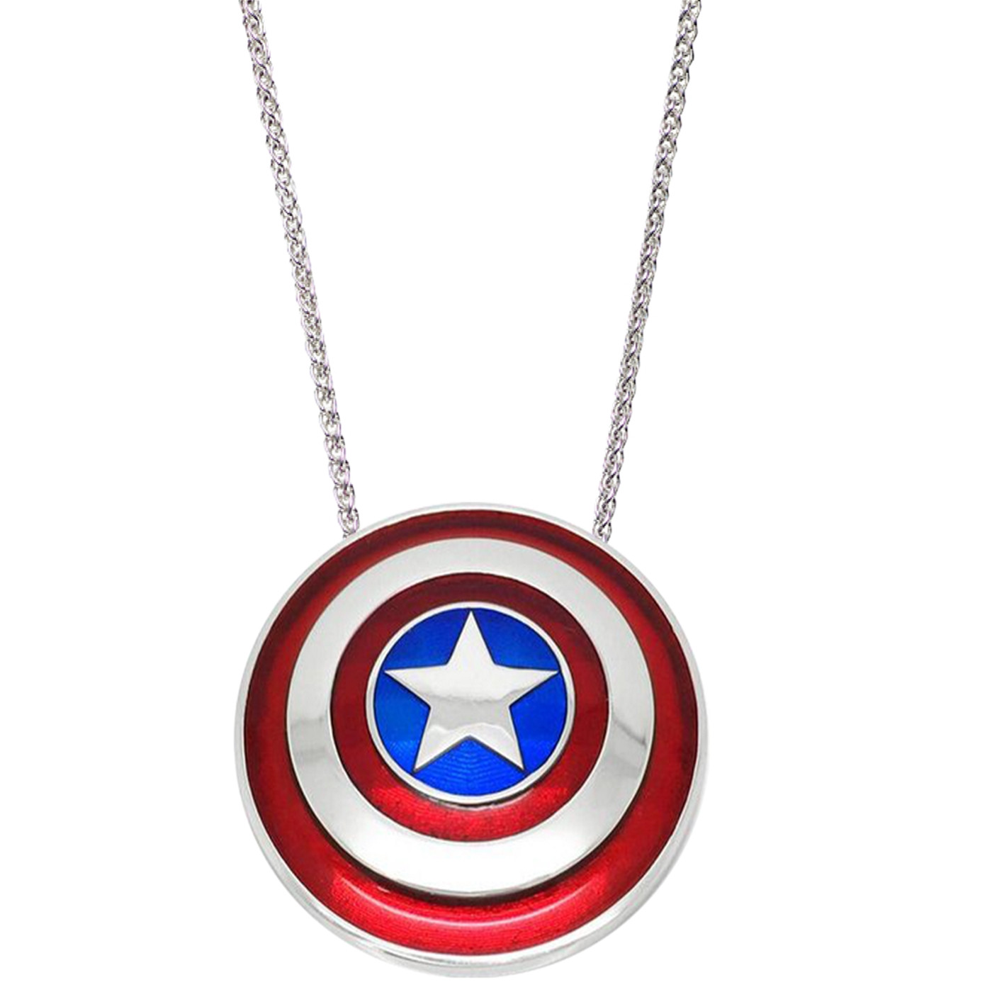 Captain America Small Shield Necklace with Chain