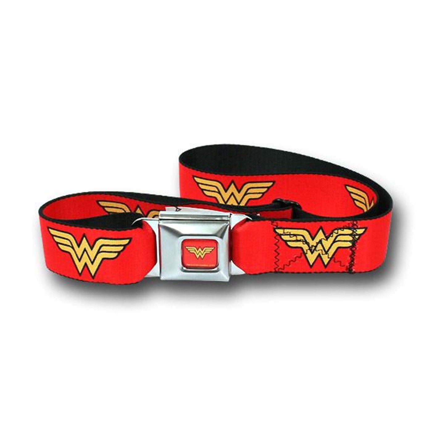 Wonder Woman Symbol Webbed Seatbelt Belt