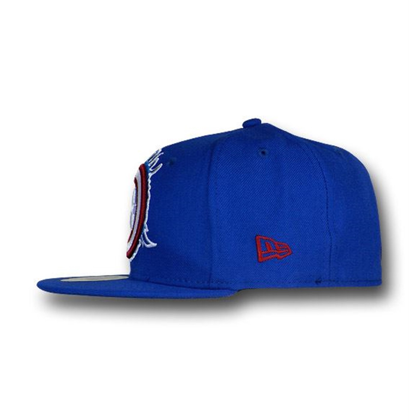 Captain America Enflamed Symbol 59Fifty Blue Flat Billed Cap