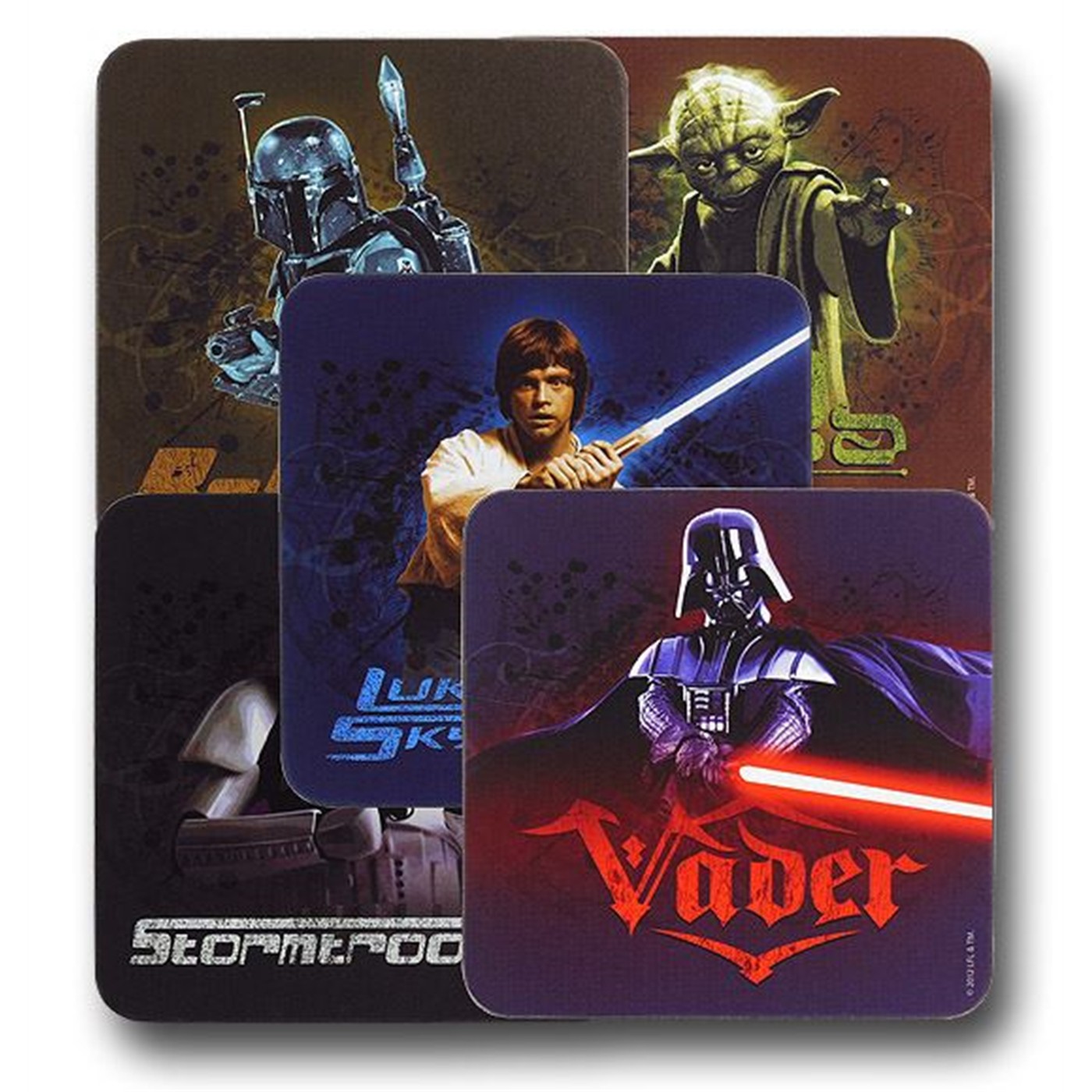 Star Wars 10 Piece Coaster Set with Tin Box
