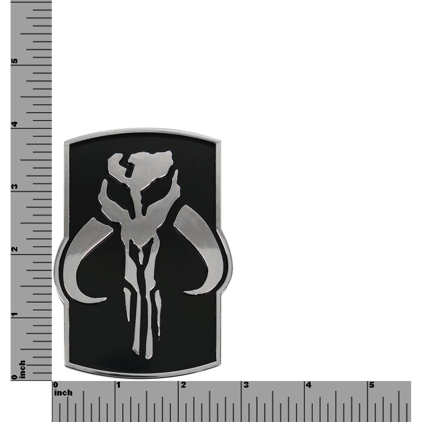 Star Wars Mandalorian Crest Chrome Car Emblem
