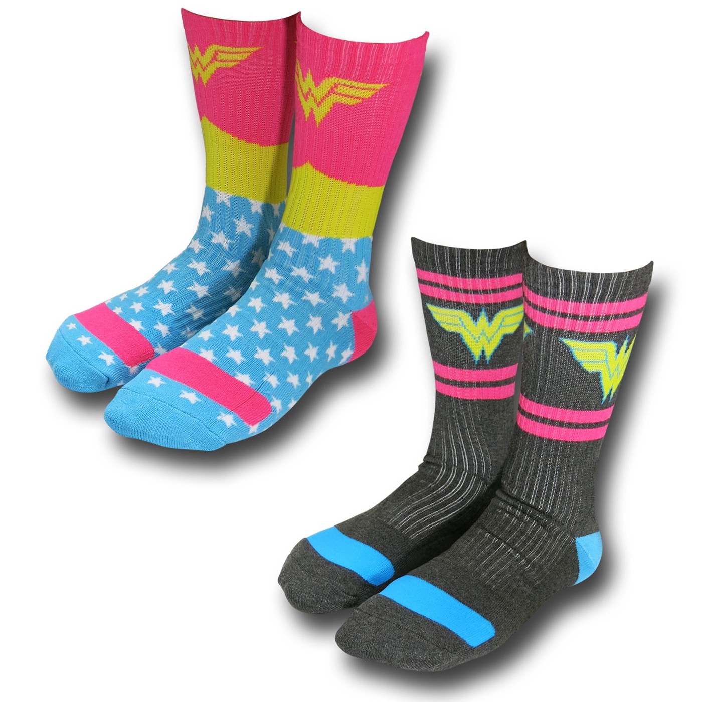 Wonder Woman Womens Athletic Crew Sock 2-Pair Pack