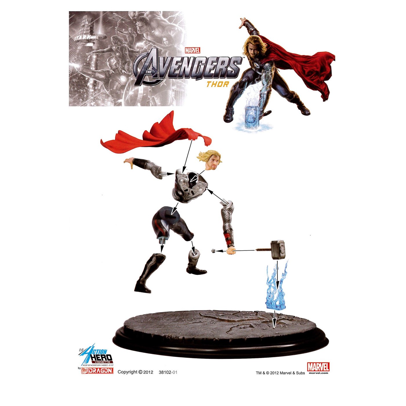 Thor Figure Dragon Model Kit