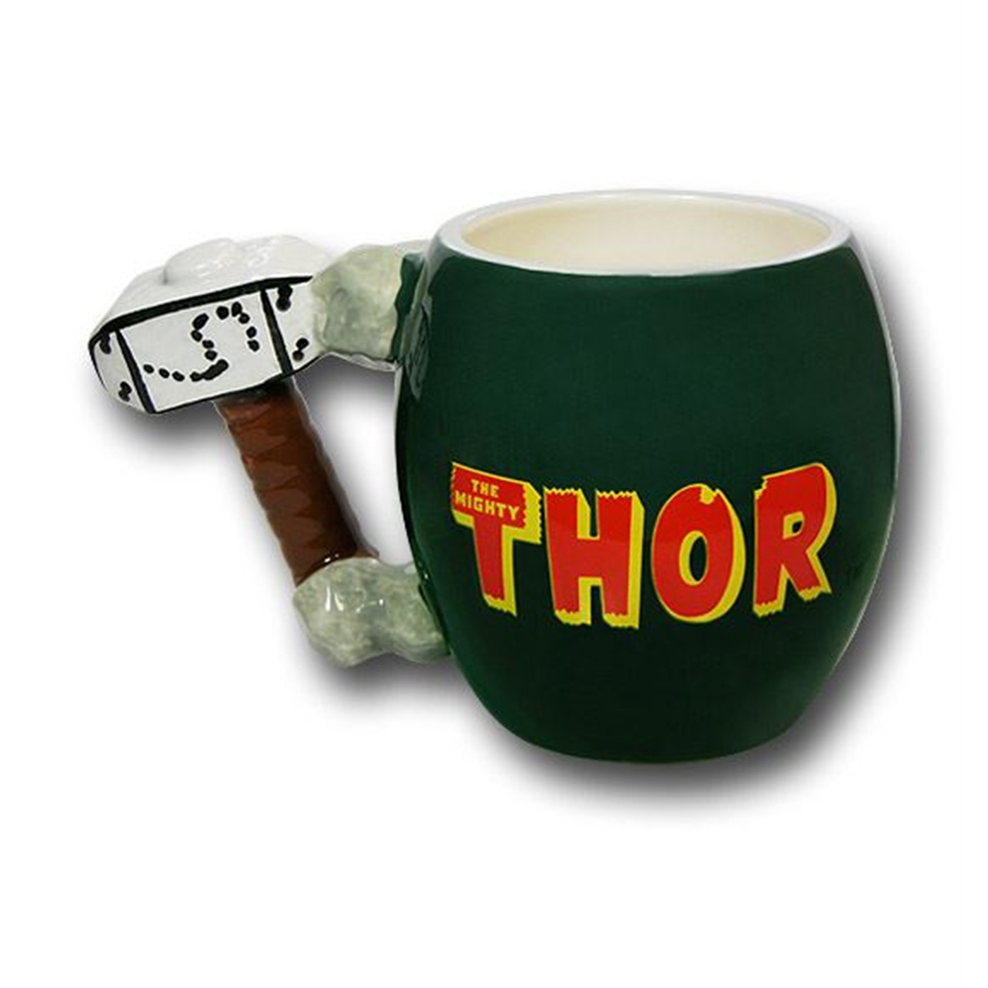 Thor Hammer Handle 15 oz Round Ceramic Mug