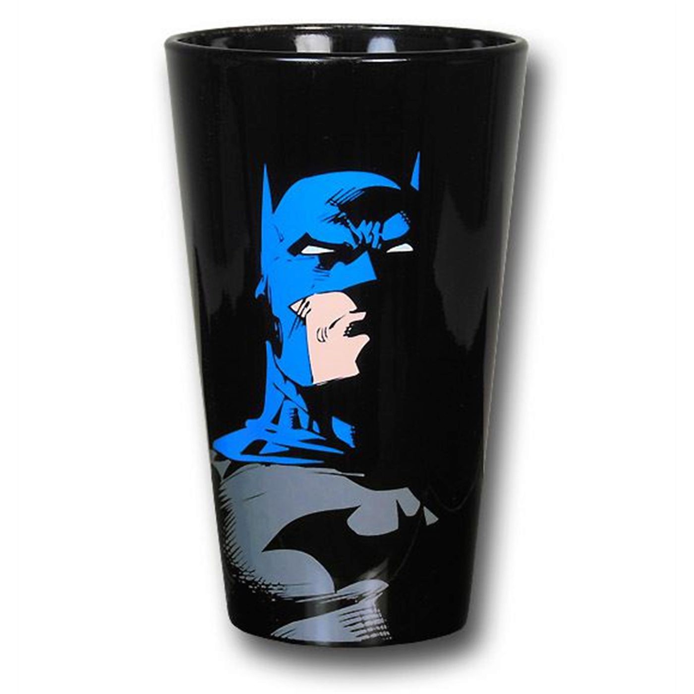 Superman and Batman Red and Black Pint Glass Set