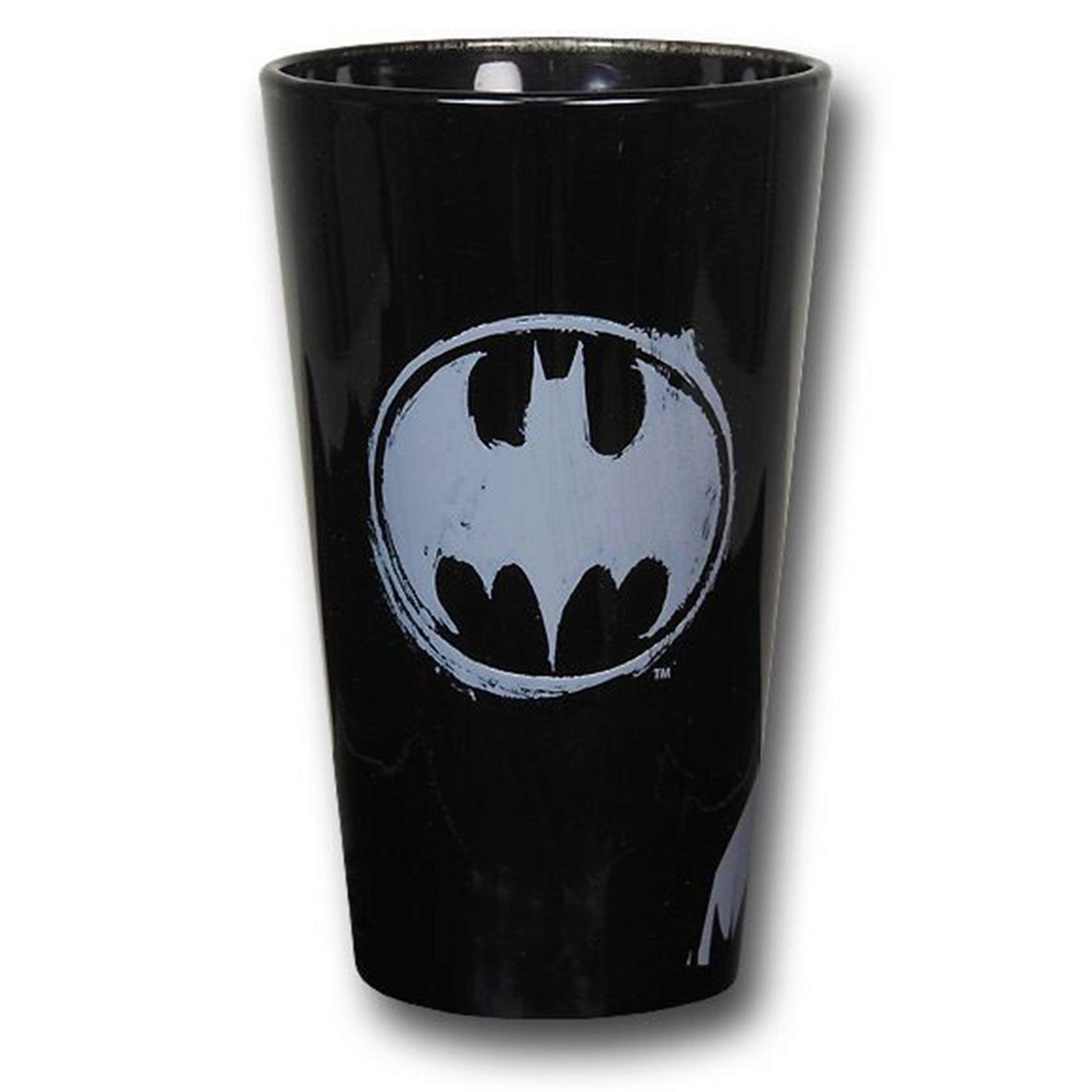Superman and Batman Red and Black Pint Glass Set