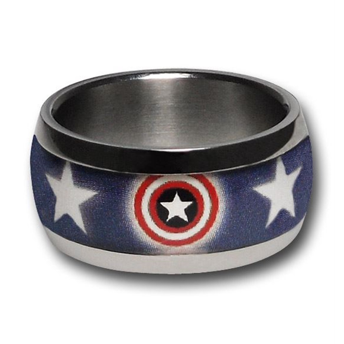 Captain America Shield & Stars Ring