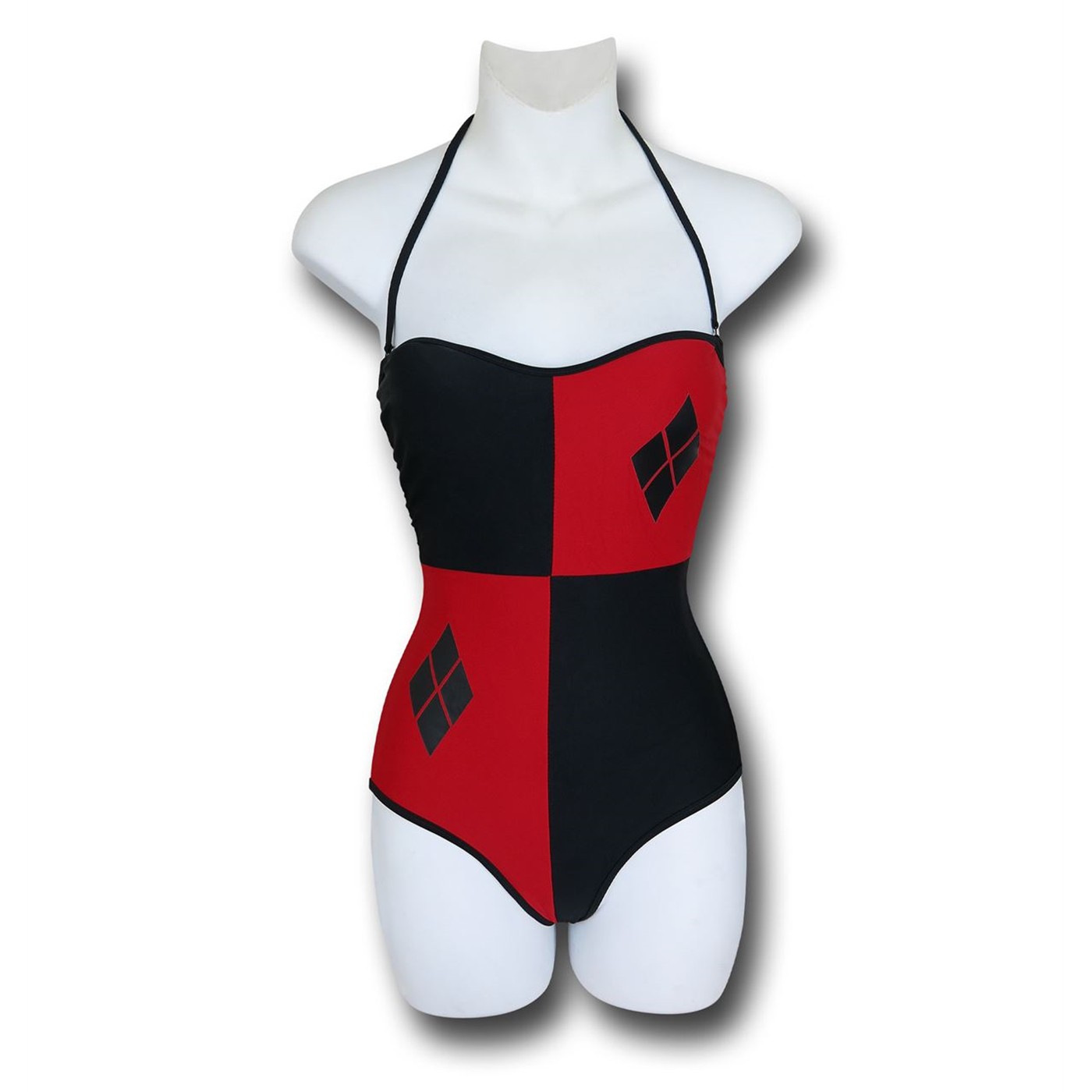 Harley Quinn Lace Up One Piece Swimsuit