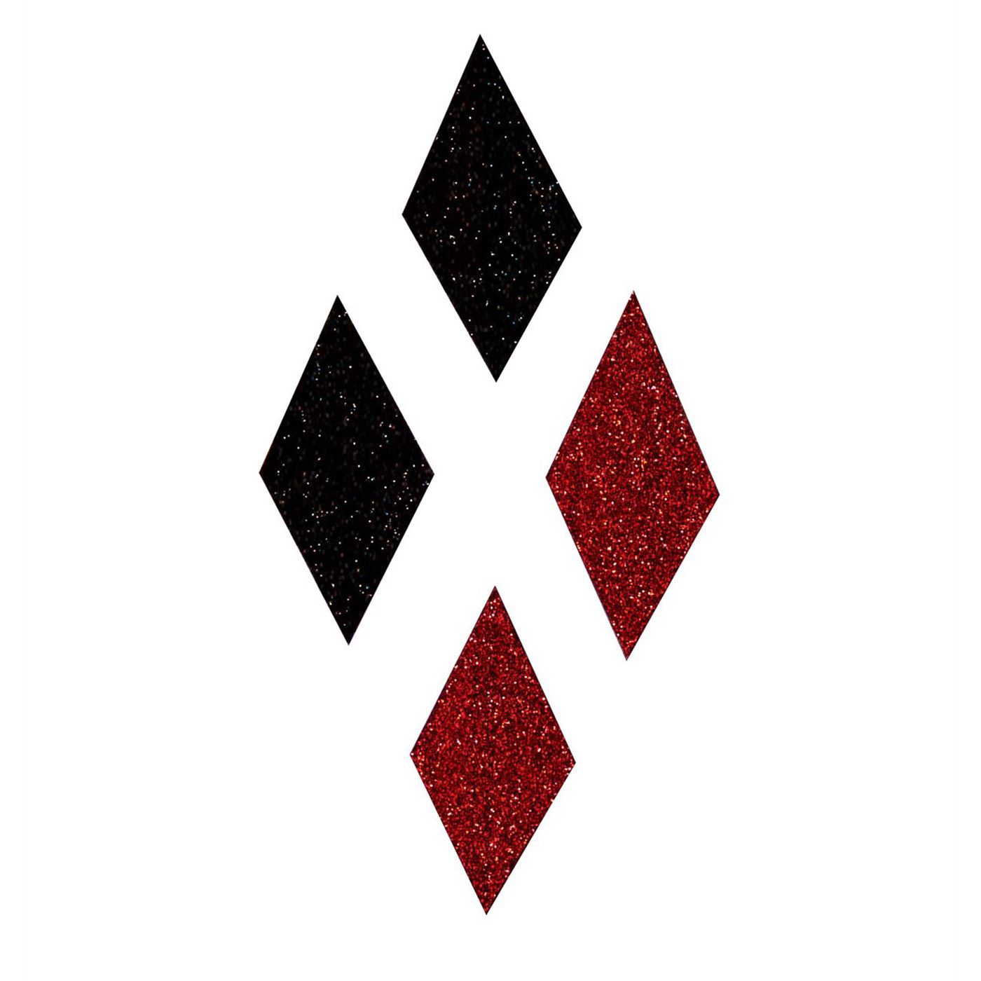 Harley Quinn Symbol Glitter Tattoo