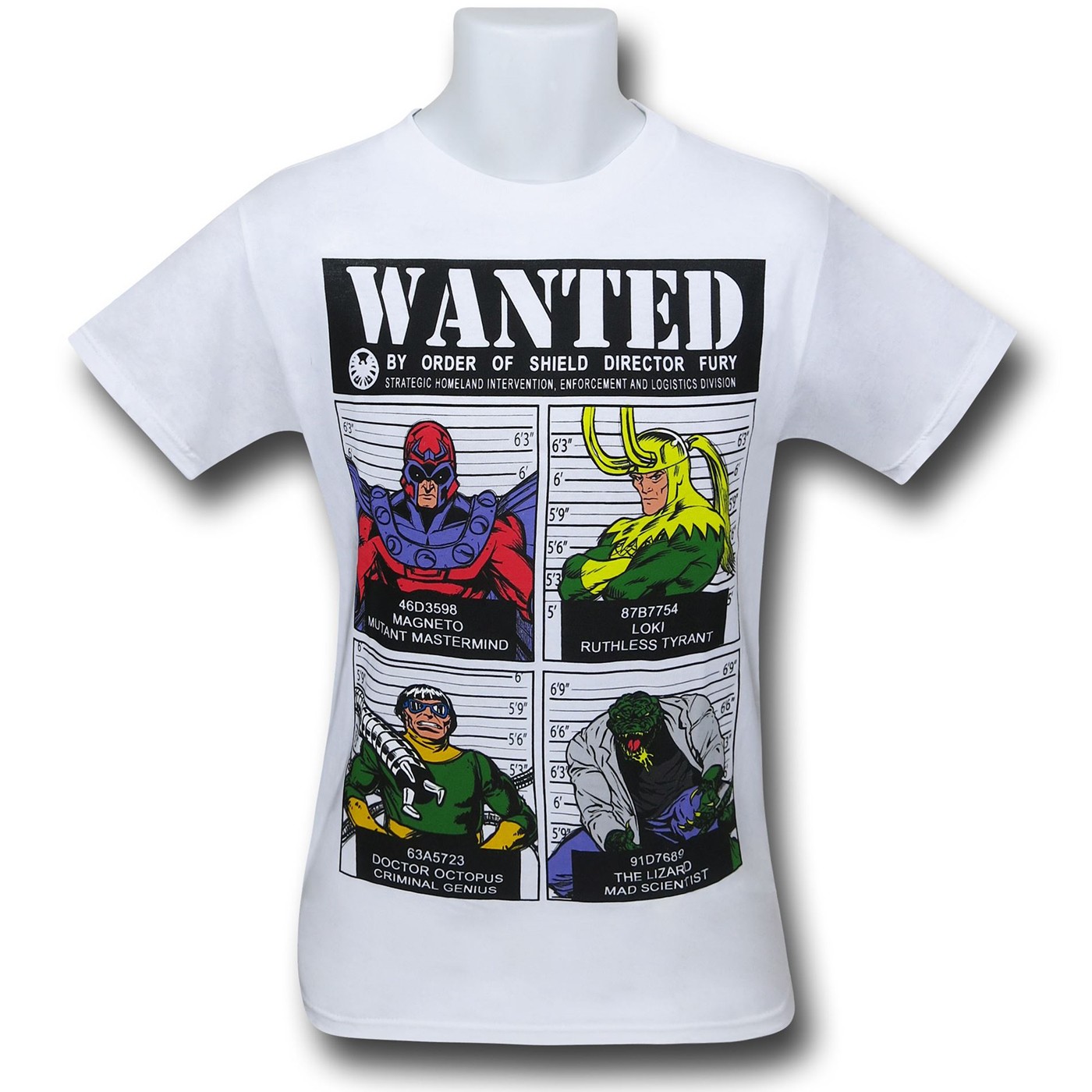Marvel Villains Wanted Poster T-Shirt