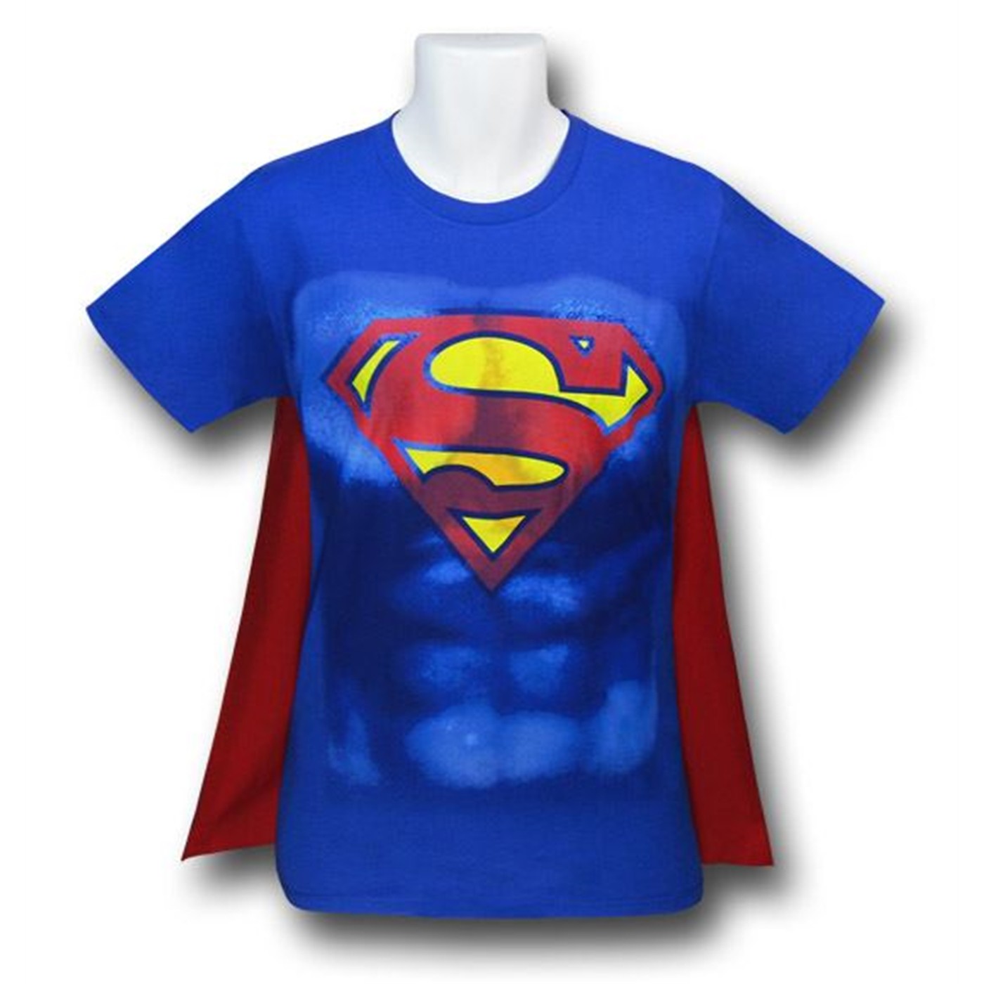 Superman Costume with Muscles and Cape T-Shirt