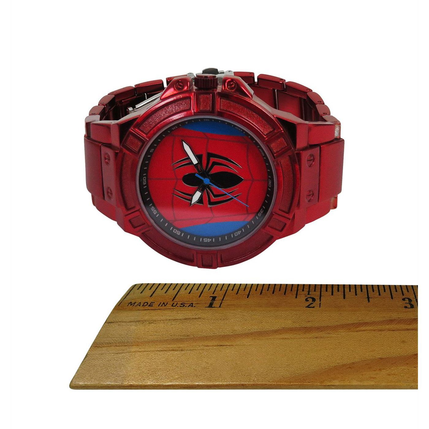 Spiderman Costume Symbol Watch with Metal Band