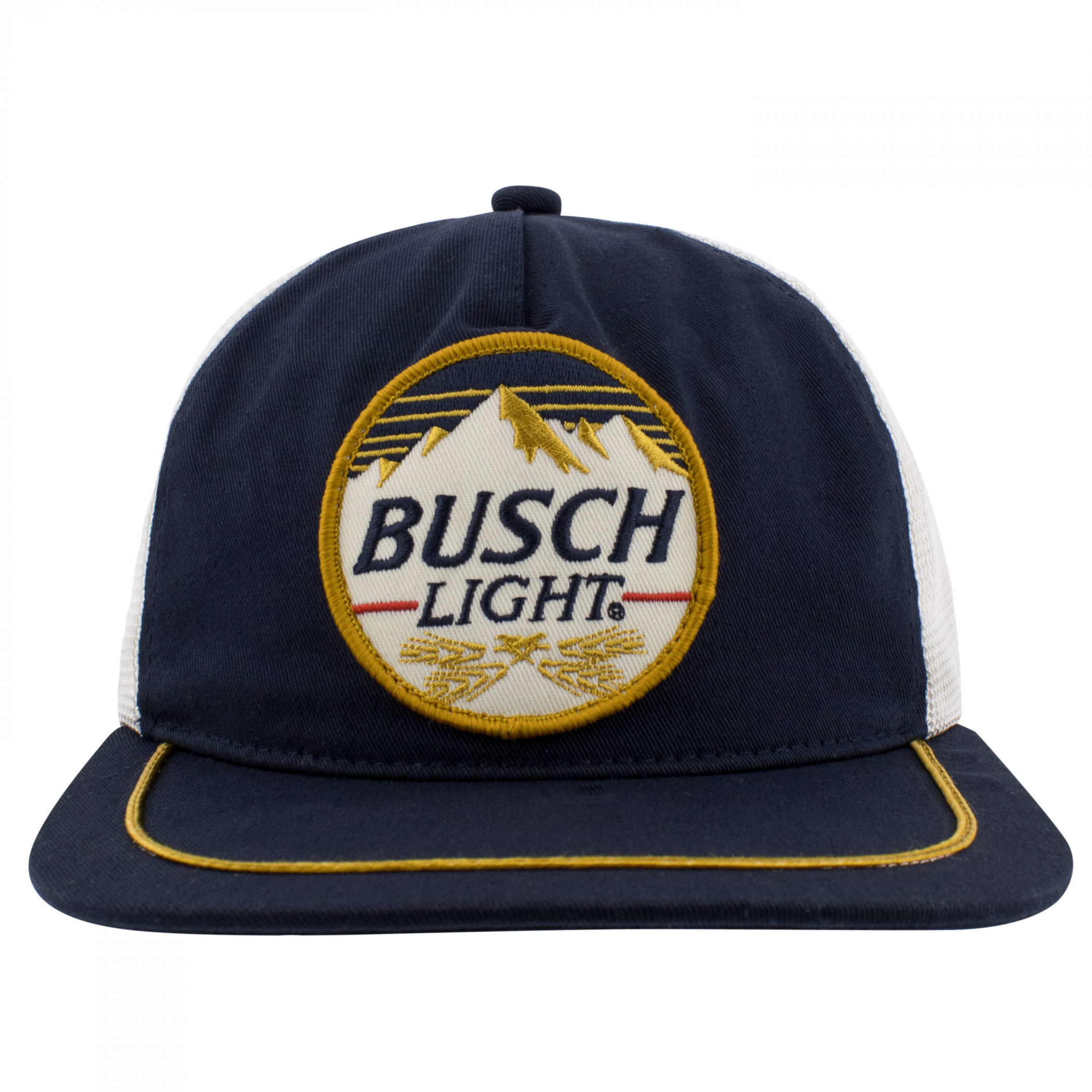 Busch Light Vintage Logo Embroidered Twill Patch Flat Bill Hat | Brew-Shirts.com