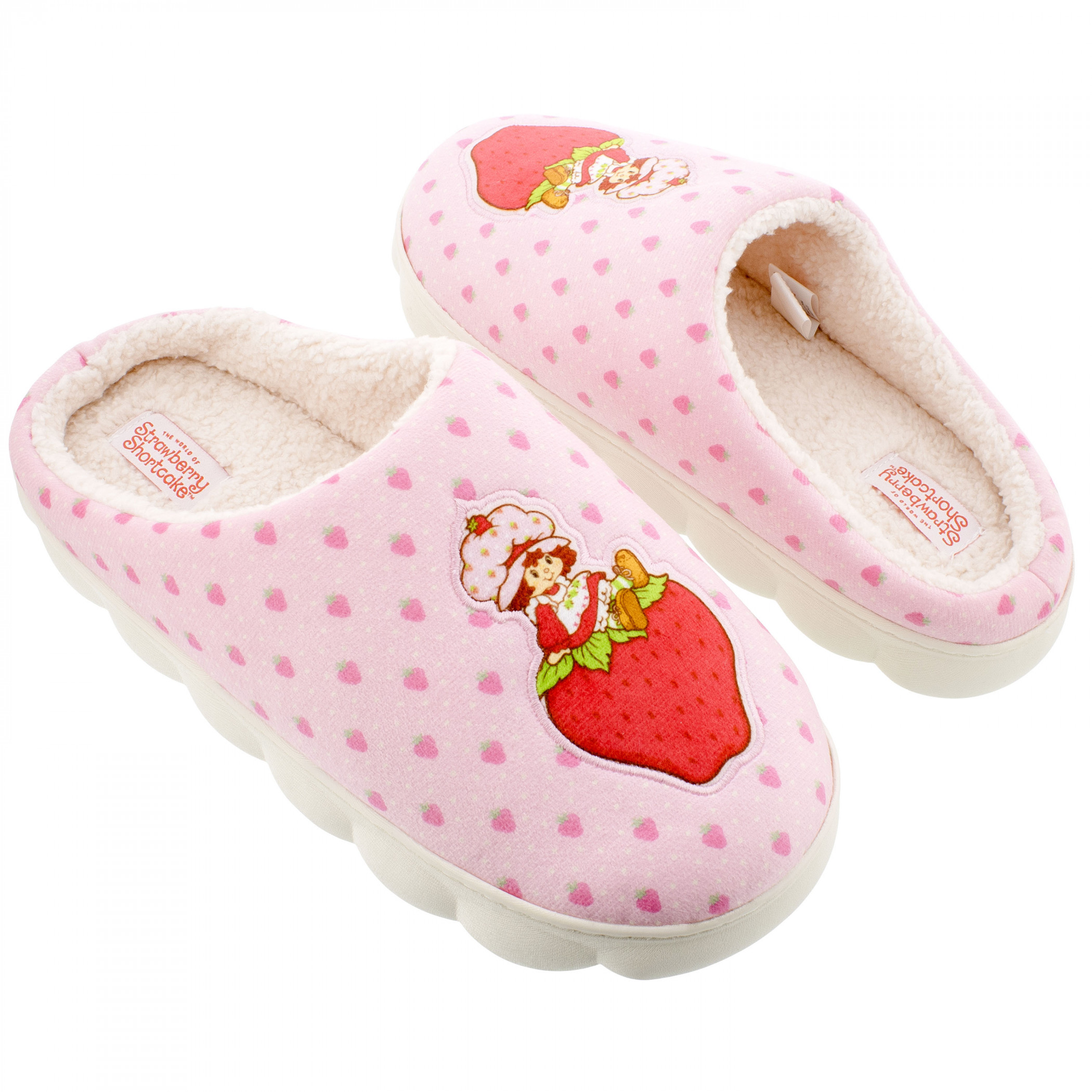 Strawberry Shortcake Embroidered Logo Clog Scuff Women's Slippers Red ...