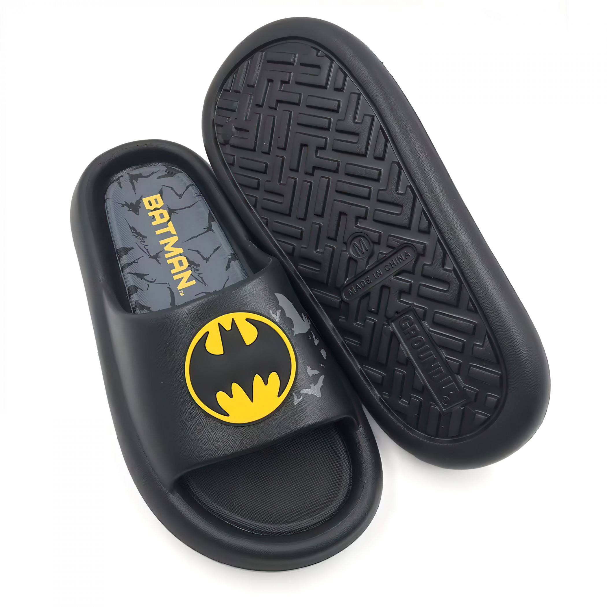 Batman Logo Flip Flop Comfort Slide Sandals Black | eBay
