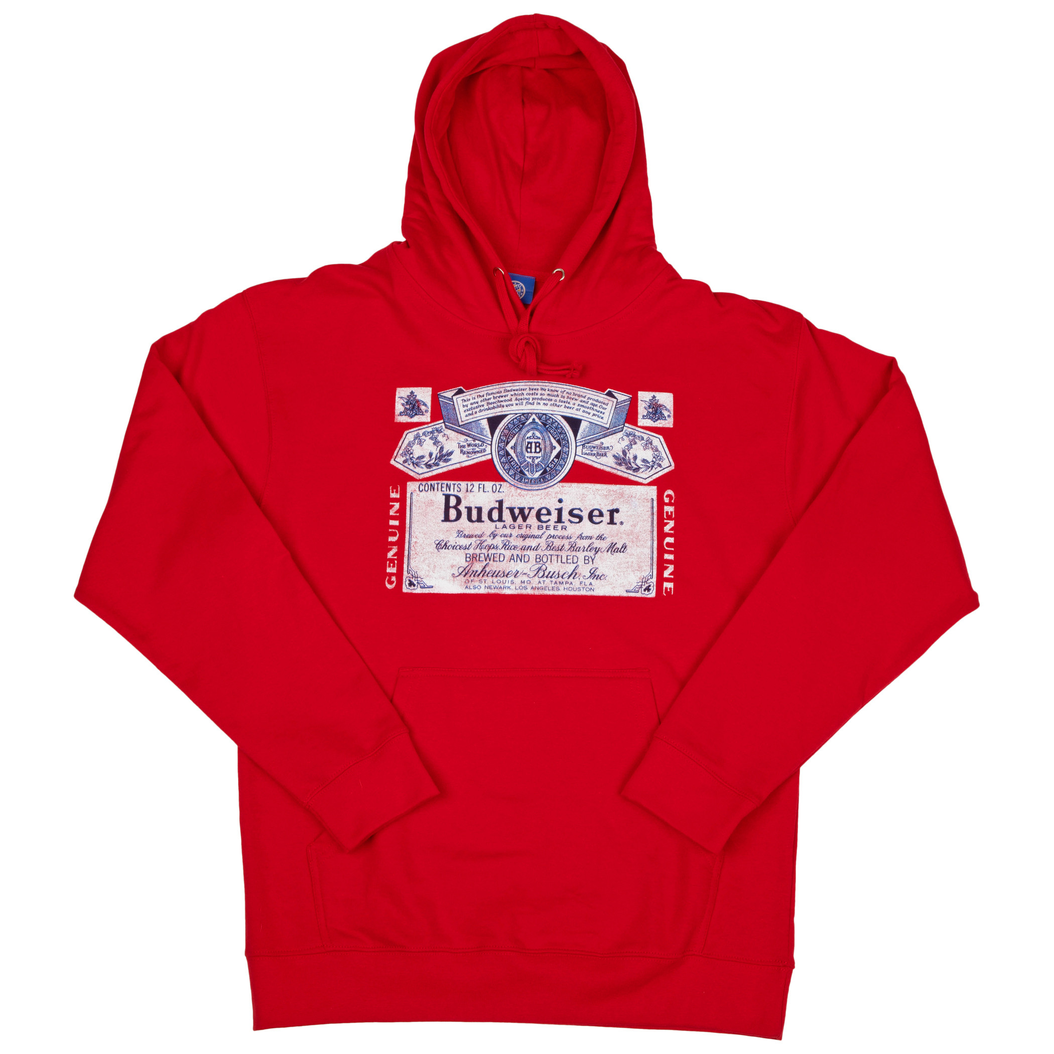 Budweiser Classic Logo Red Hoodie Sweatshirt | Brew-Shirts.com