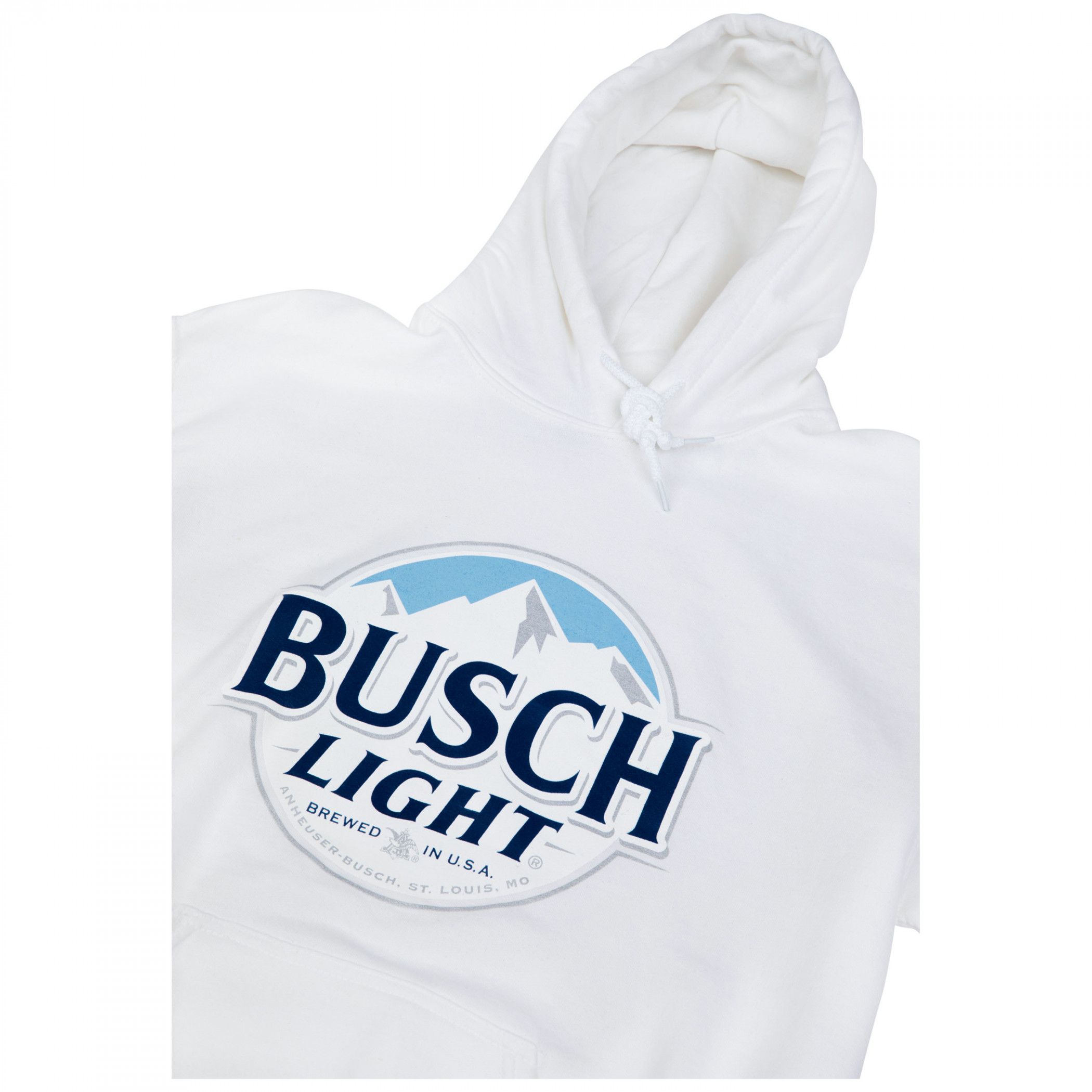Busch Light Beer Logo White Colorway Hoodie | Brew-Shirts.com