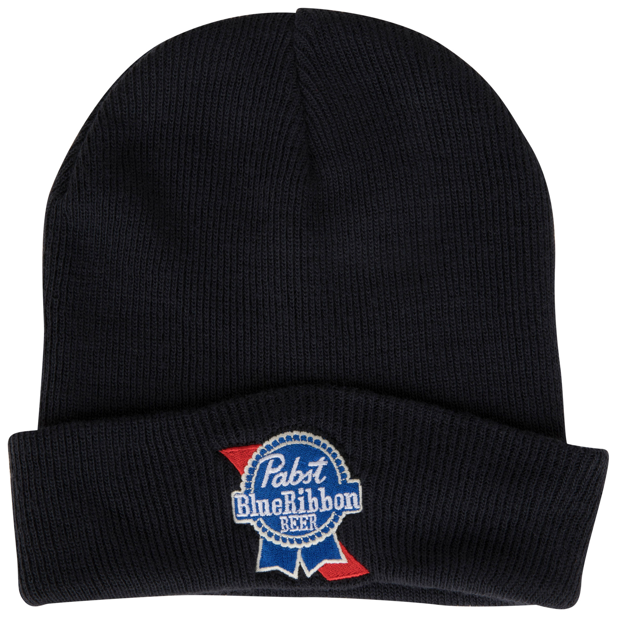 Pabst Blue Ribbon Beer Logo Black Colorway Cuffed Knit Beanie | Brew ...