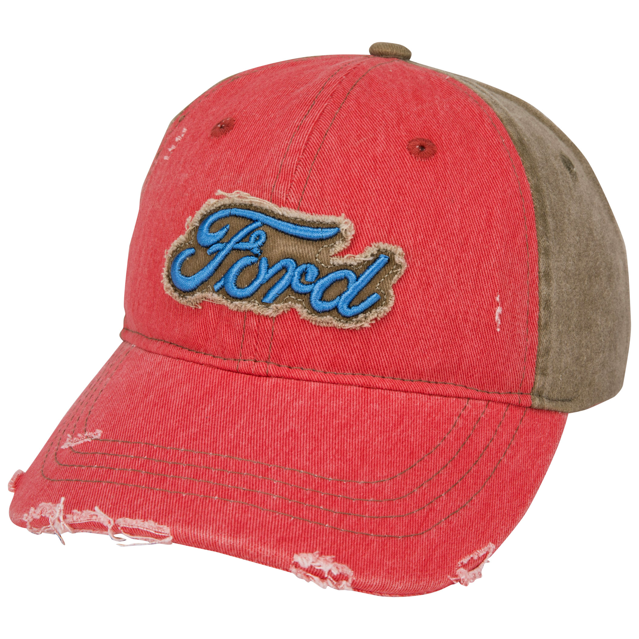 Ford Logo Distressed Cotton Twill Hat | Brew-Shirts.com