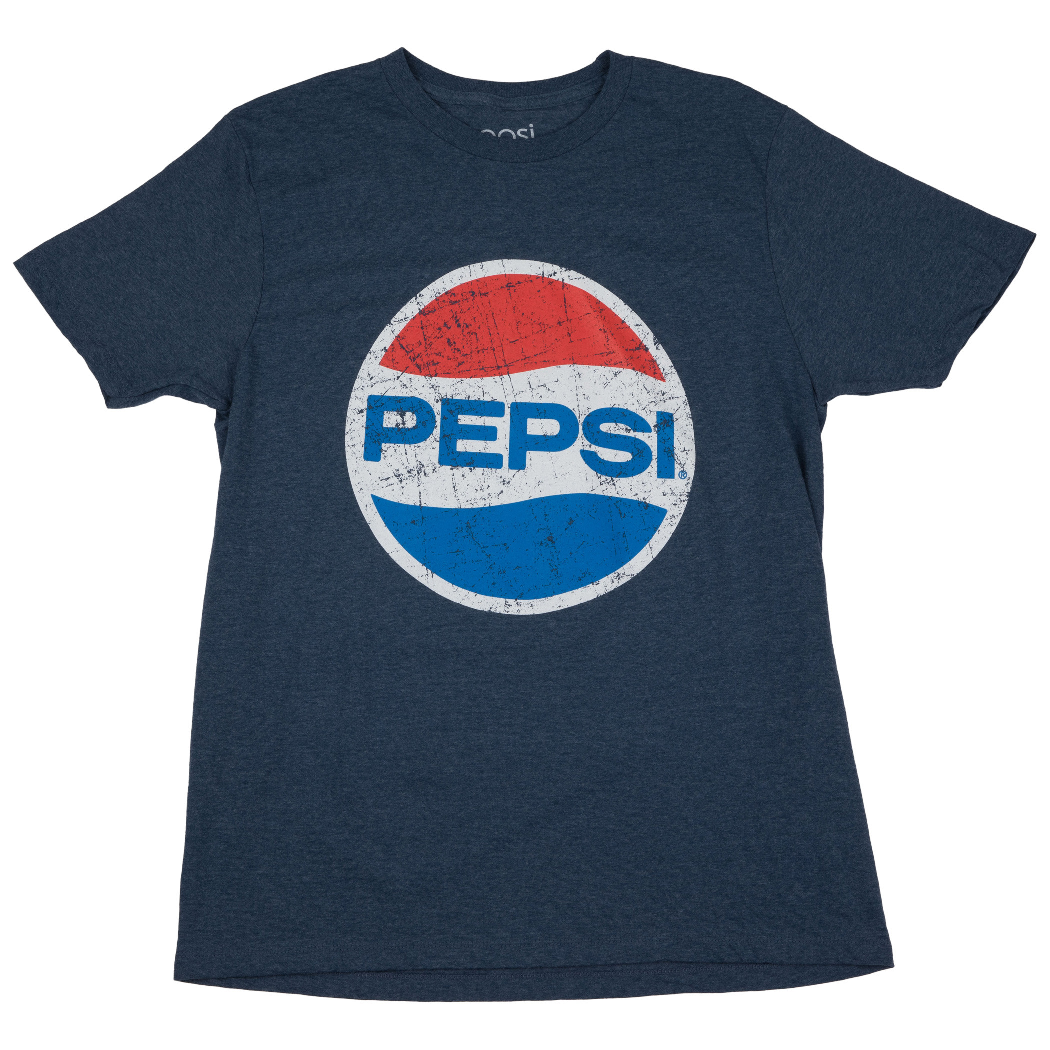 Pepsi Classic Logo Distressed Screen Print T-Shirt | Brew-Shirts.com