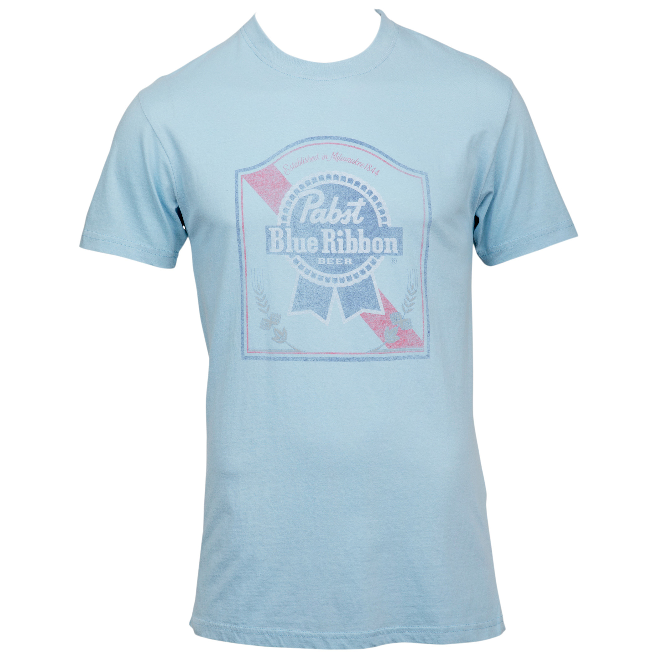 Pabst Blue Ribbon Vintage Fade Brass Tacks Logo T-Shirt | Brew-Shirts.com