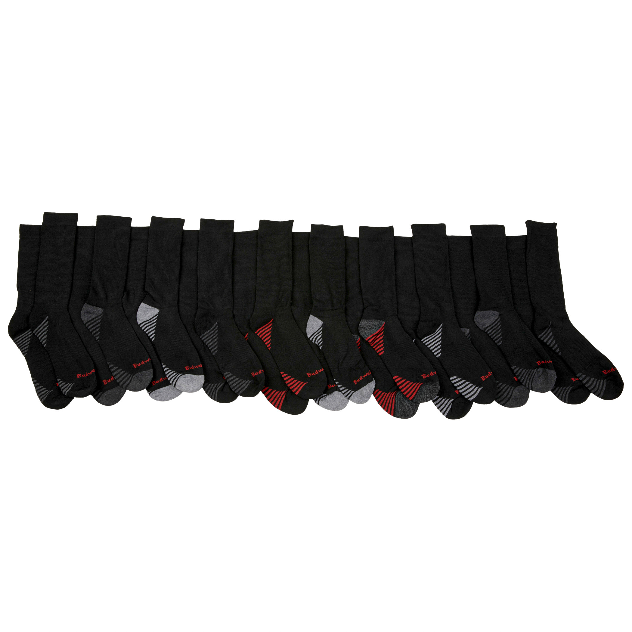 Budweiser Logos Men's Athletic Crew Socks 10-Pair Multipack | Brew ...