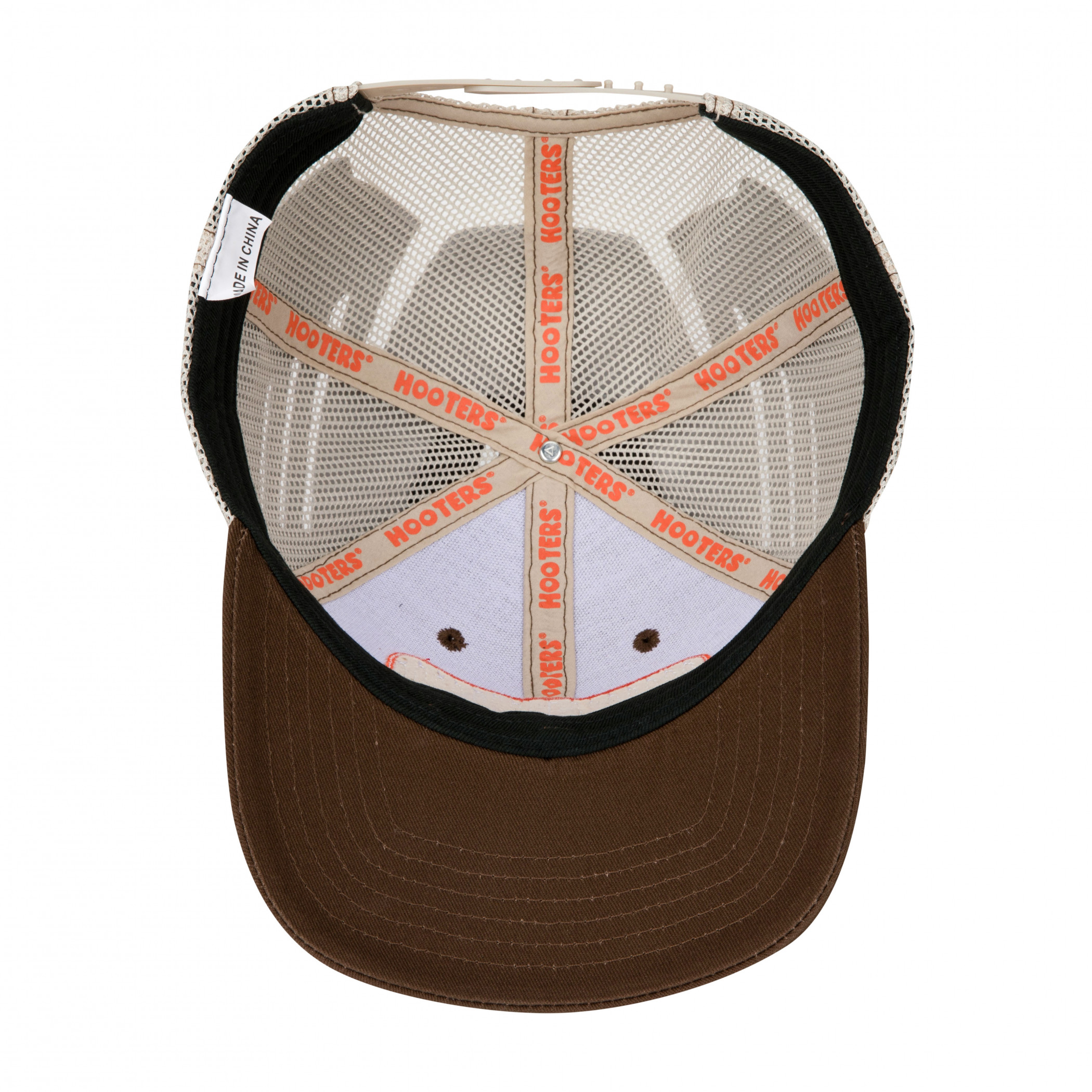 Hooters Logo Retro Stripe Mesh Trucker Hat | Brew-Shirts.com