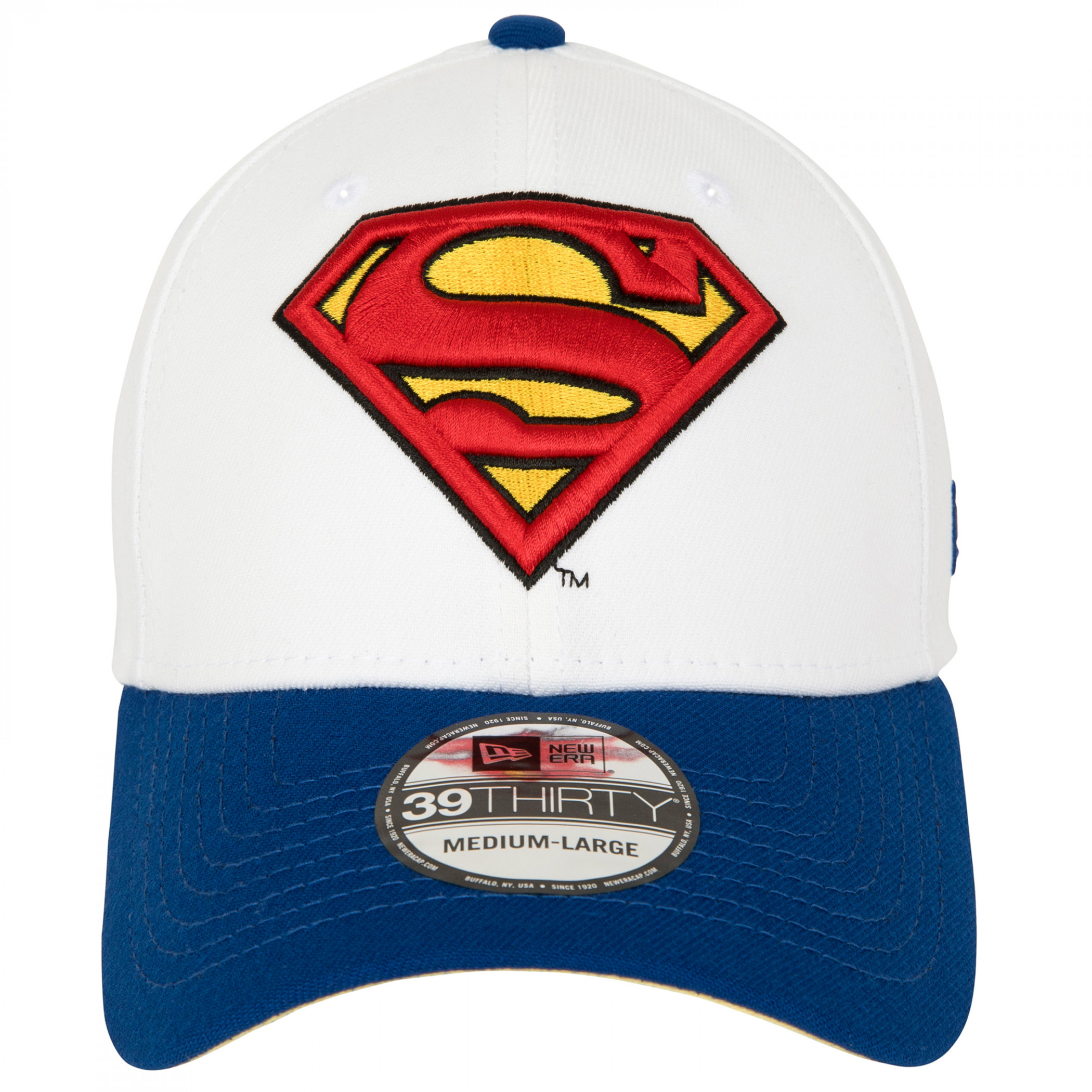 Superman Logo Home Colors New Era 39Thirty Fitted Hat Multi-Color | eBay