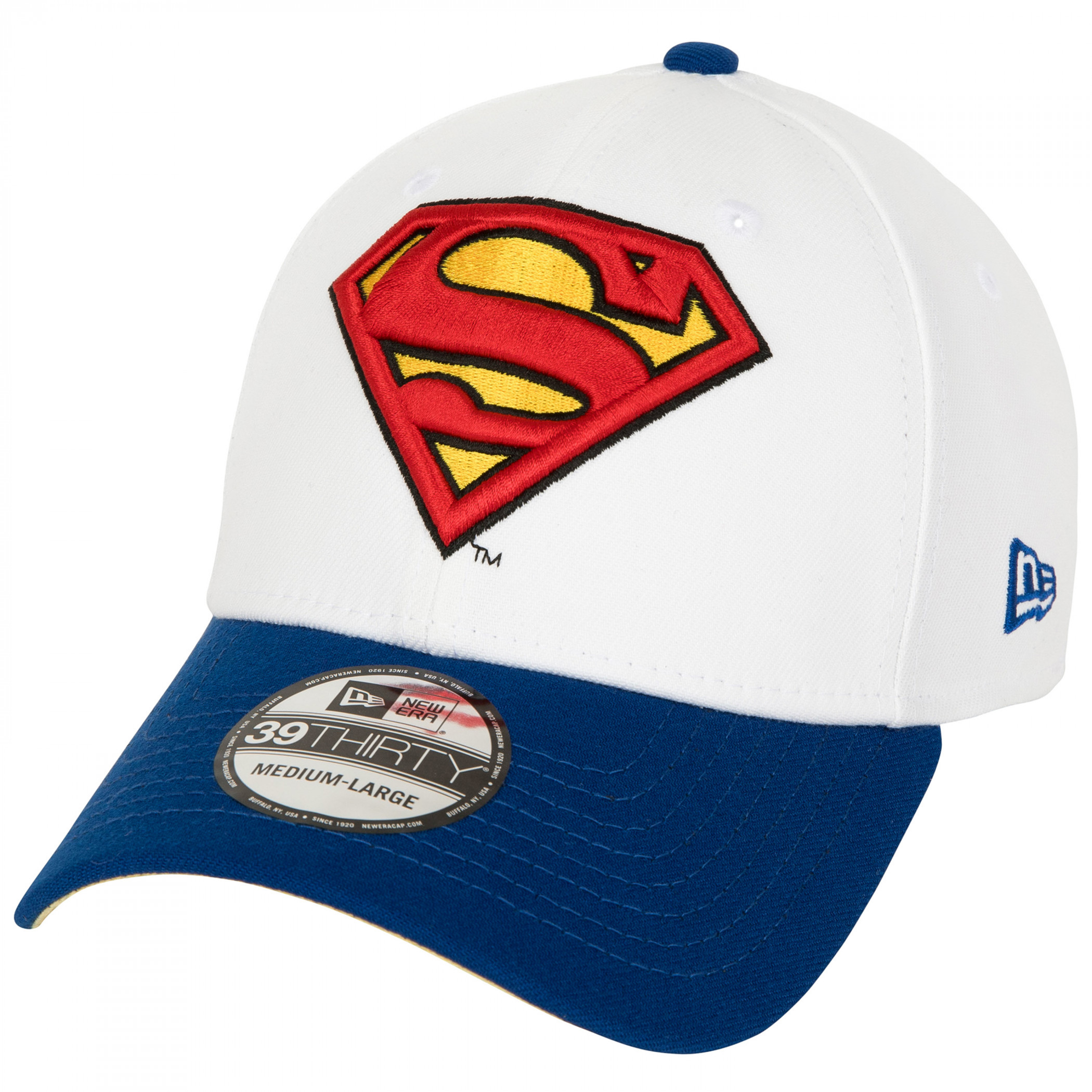 Superman Logo Home Colors New Era 39Thirty Fitted Hat Multi-Color | eBay