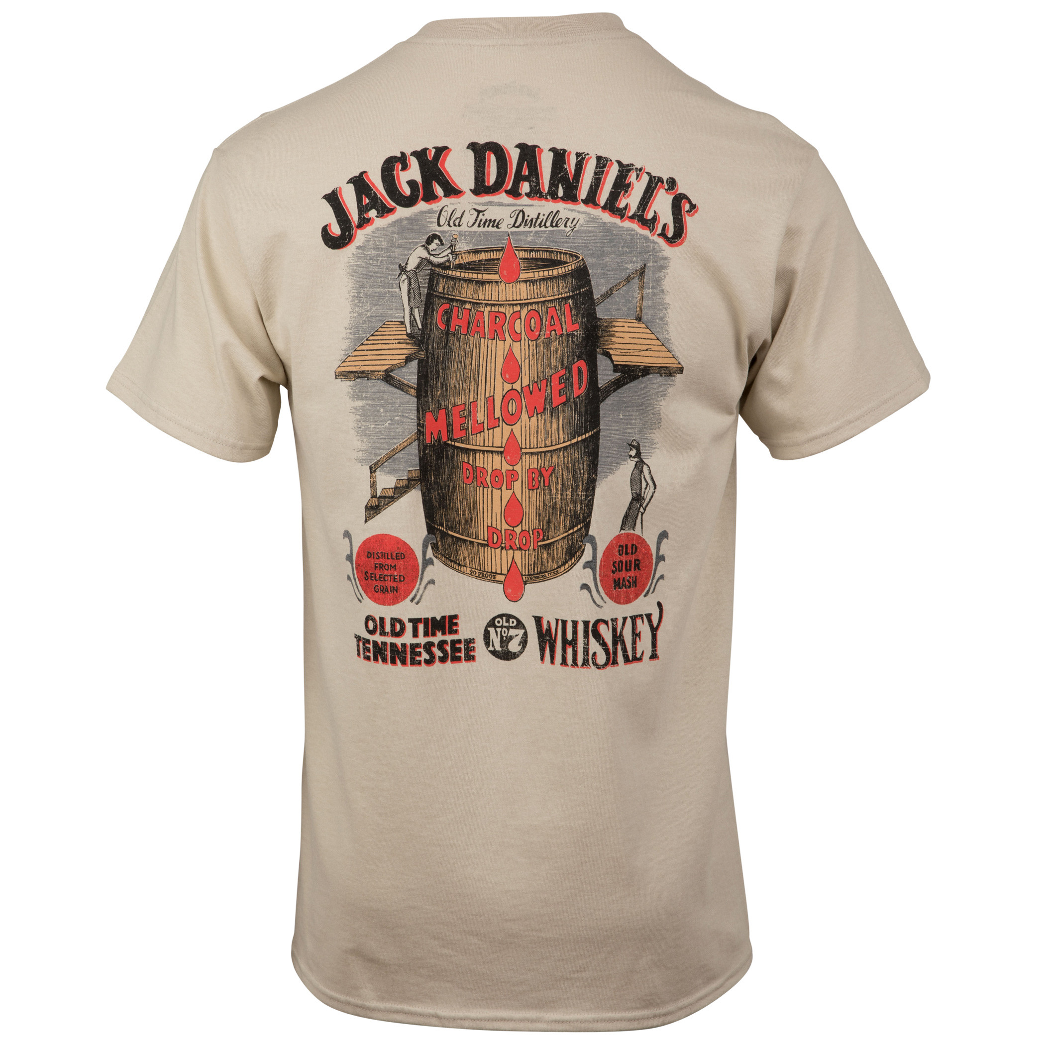 Jack Daniel's Whisky Barrel Front and Back Print T-Shirt | Brew-Shirts.com