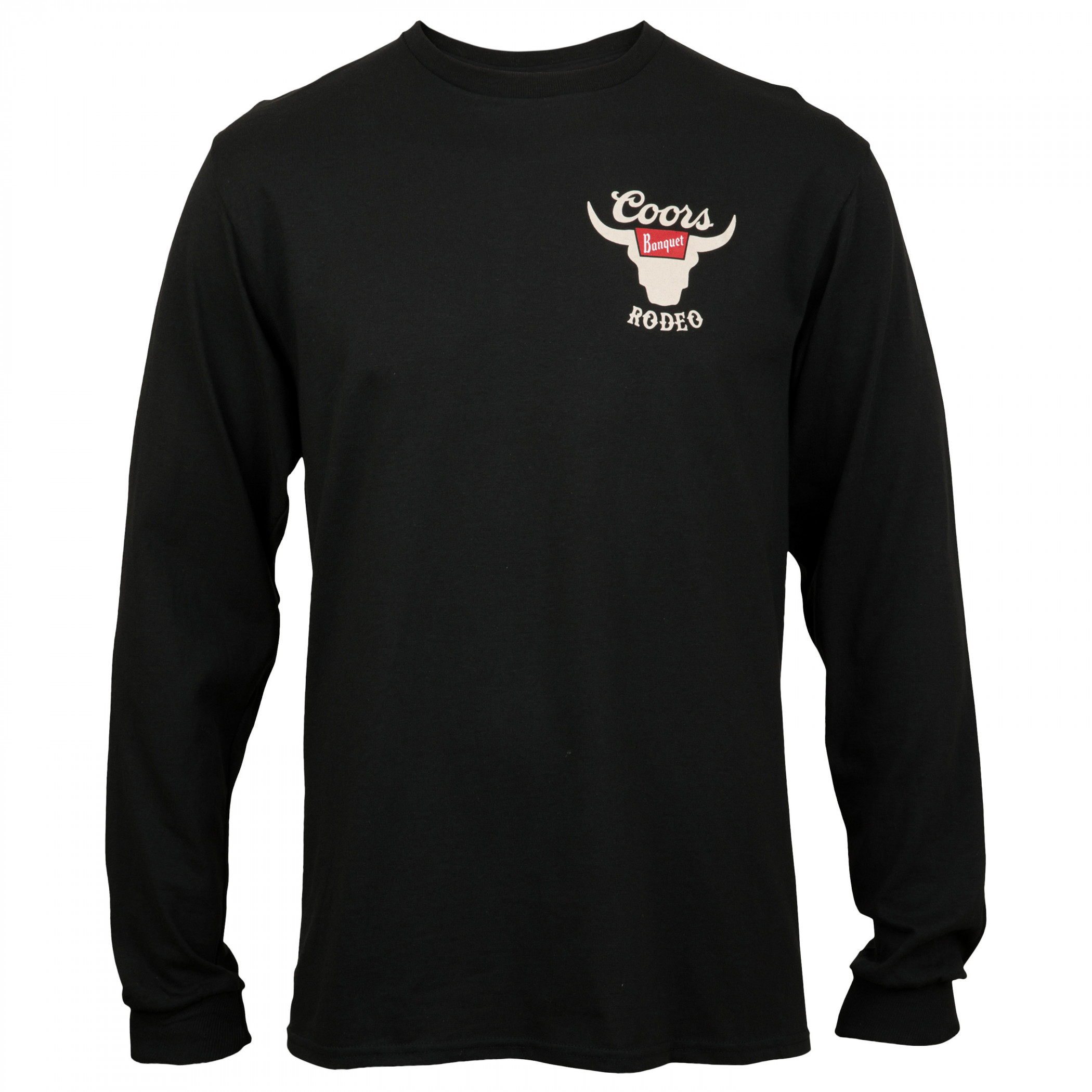 Coors Banquet Rodeo Horns Logo Front and Back Print Long Sleeve Shirt ...