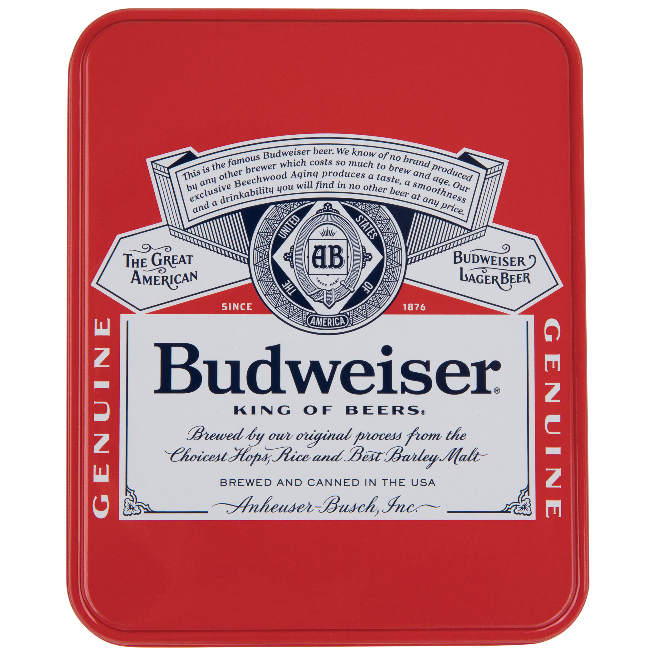 Budweiser Brown Bifold Wallet AOP Bowtie Deboss with ID Window | Brew ...