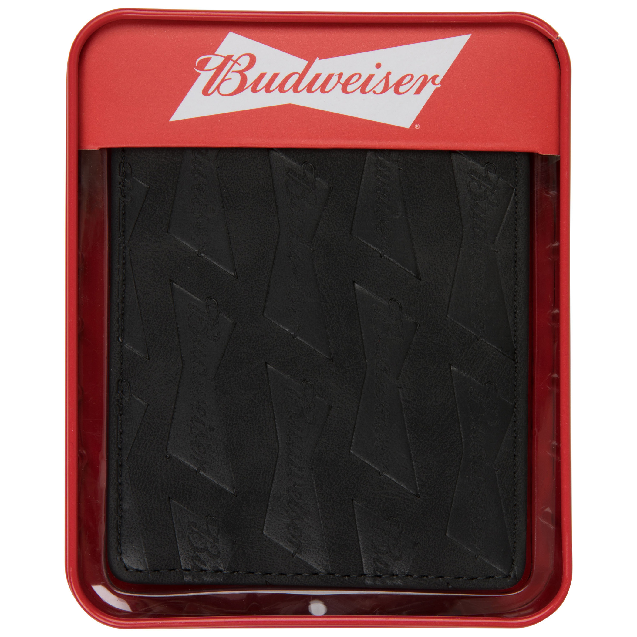 Budweiser Black Bifold Wallet AOP Bowtie Deboss with ID Window | Brew ...