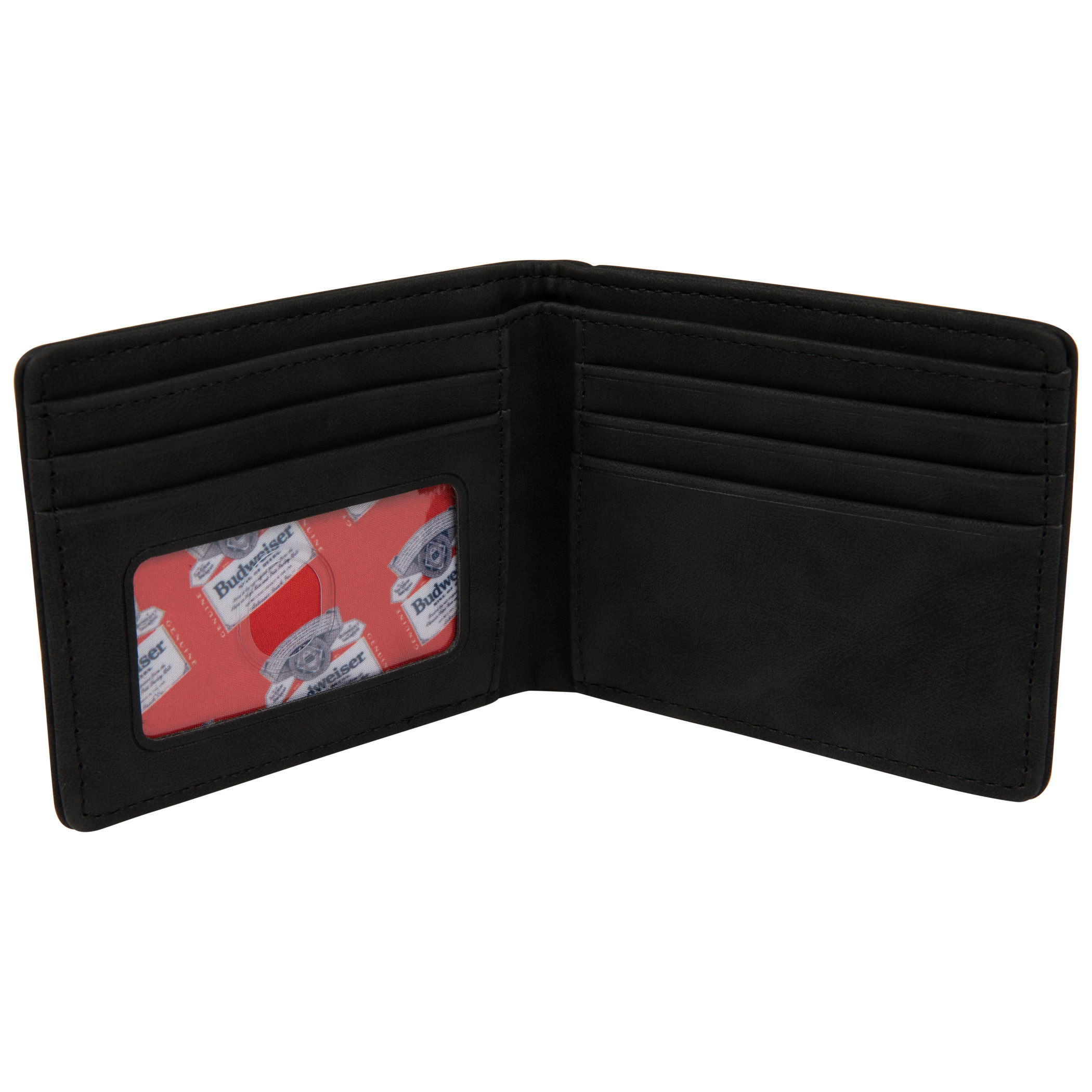 Budweiser Black Bifold Wallet AOP Bowtie Deboss with ID Window | Brew ...