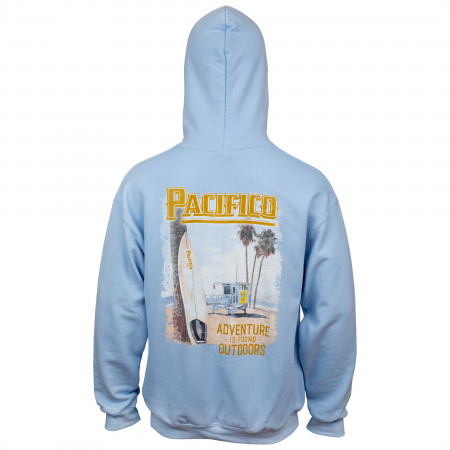 Pacifico Adventure Is Out There Beach Front and Back Print Hoodie | Brew-Shirts.com